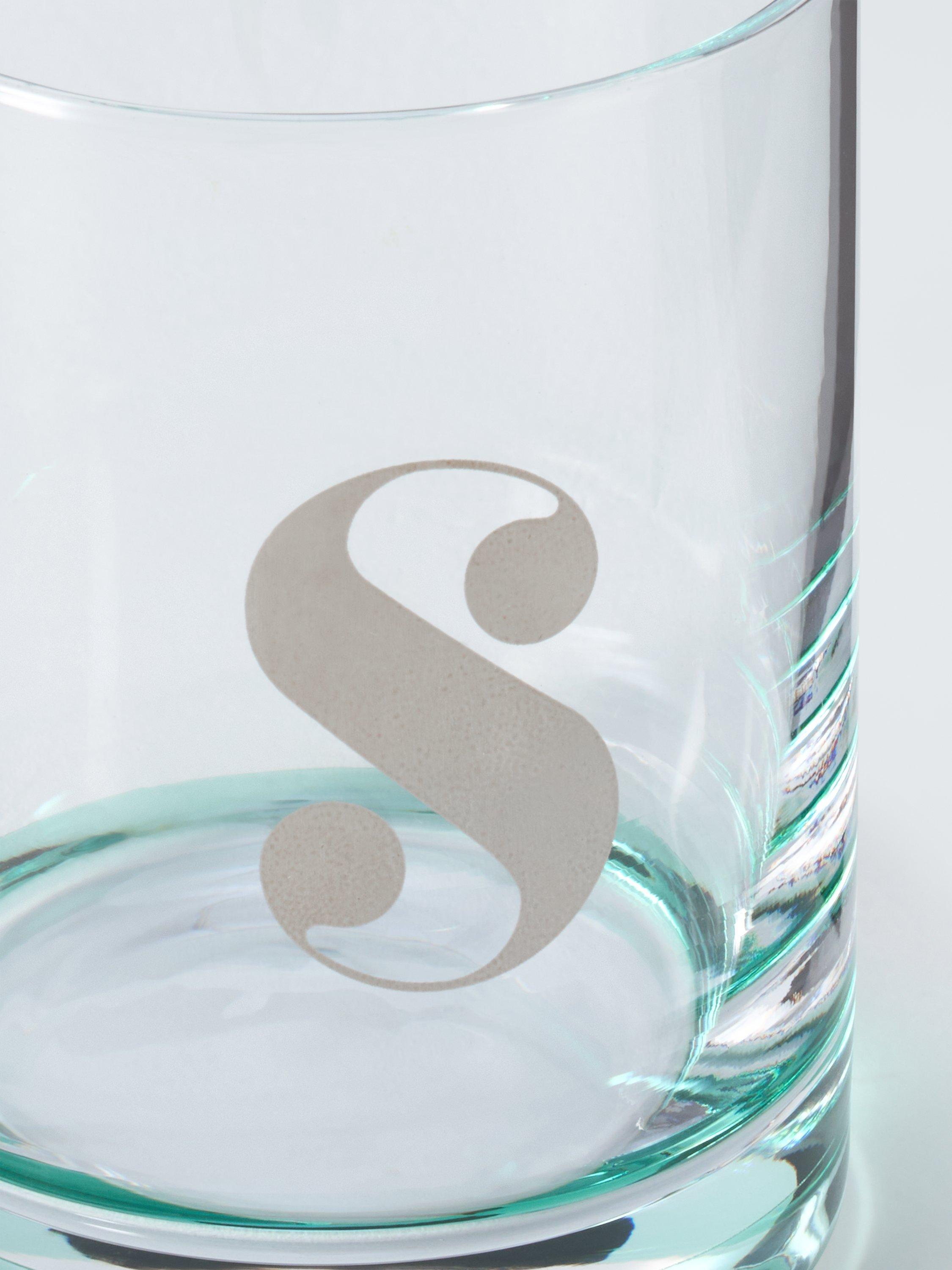 John Lewis Alphabet Glass Tumbler, S