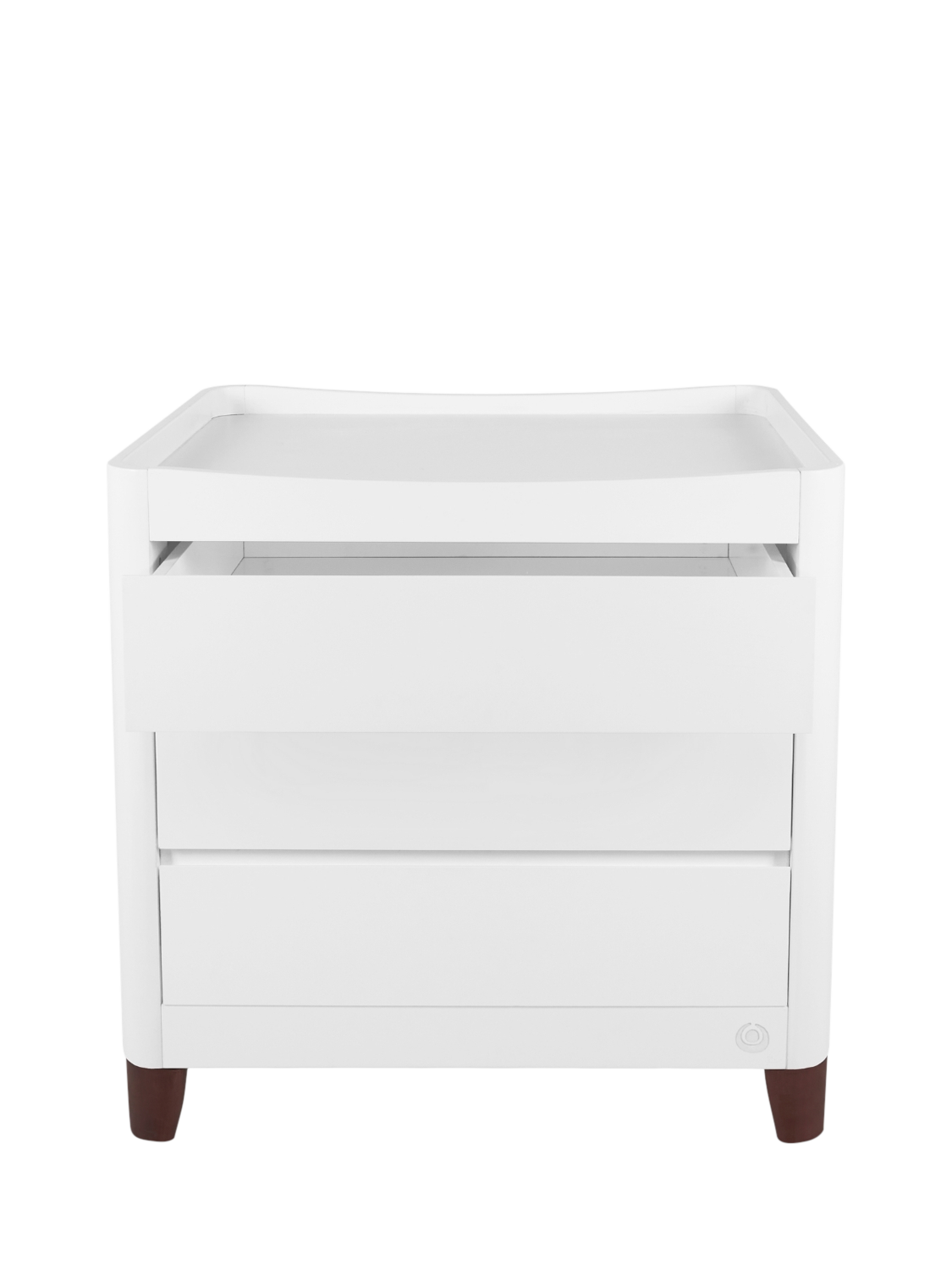 Gaia Baby Serena Bedside Crib, Mattress, Cotbed and Dresser, White/Walnut