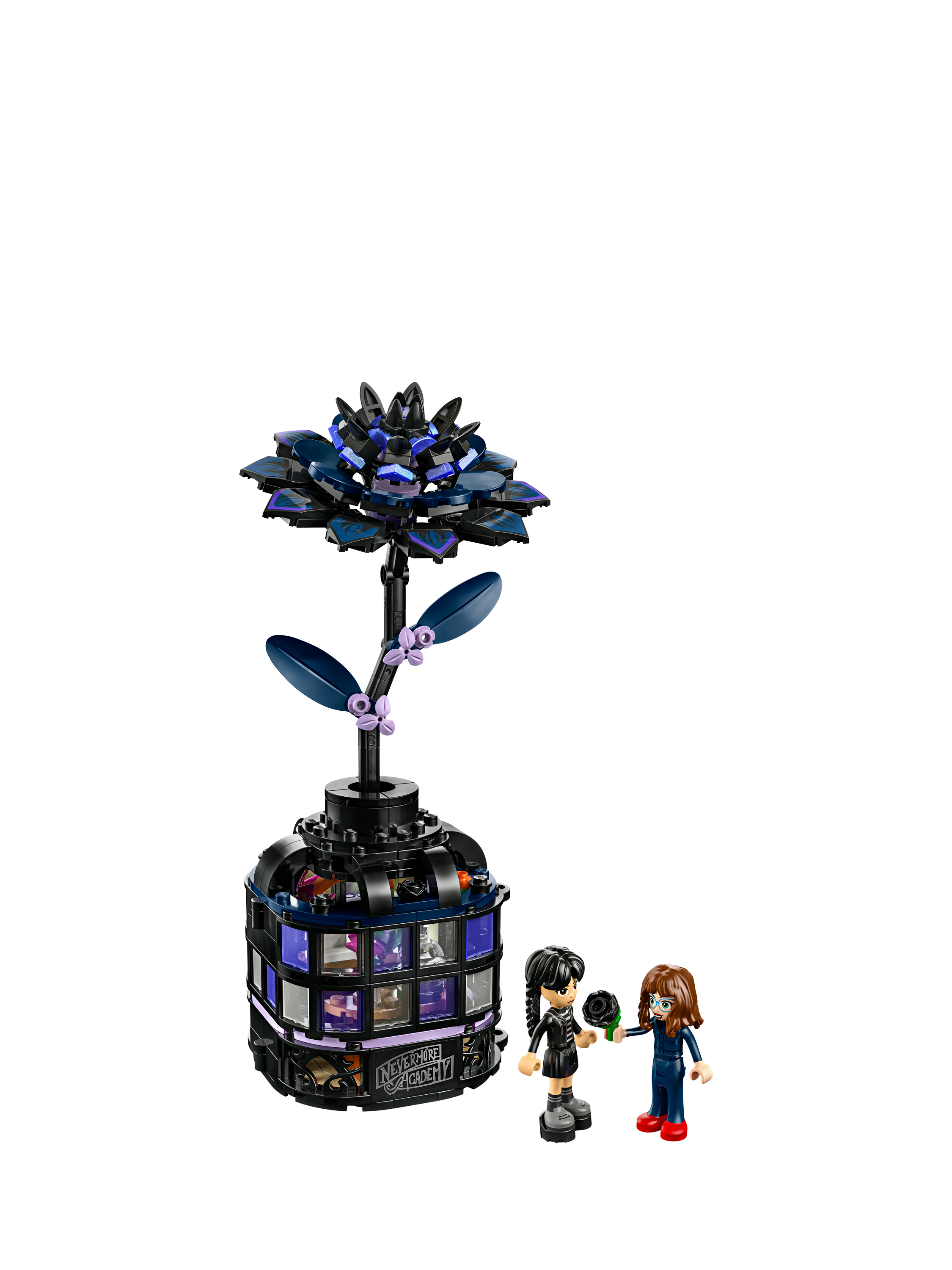 LEGO Wednesday 76784 Black Dahlia Flower Building Toy