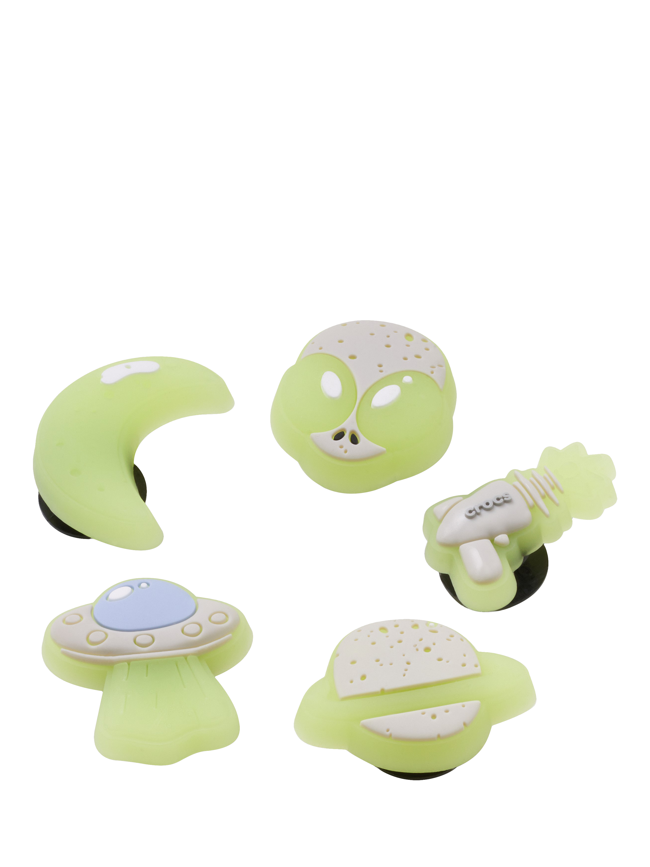 Crocs Kids' Glow in the Dark Space Jibbitz, Pack of 5, Multi