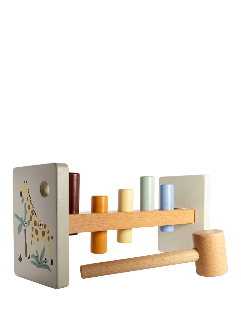 John Lewis Wooden Hammer Bench Toy, FSC-Certified (Beech Wood & Plywood)