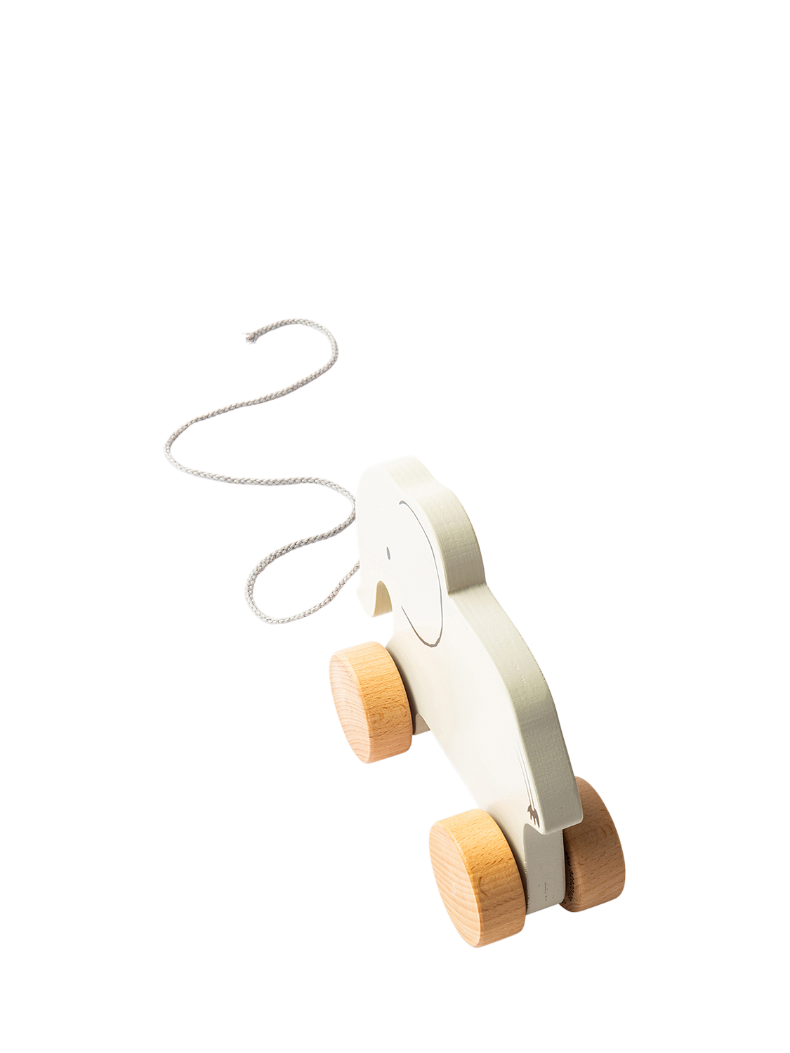 John Lewis Wooden Pull-Along Elephant Toy, FSC-Certified (Beech Wood ...