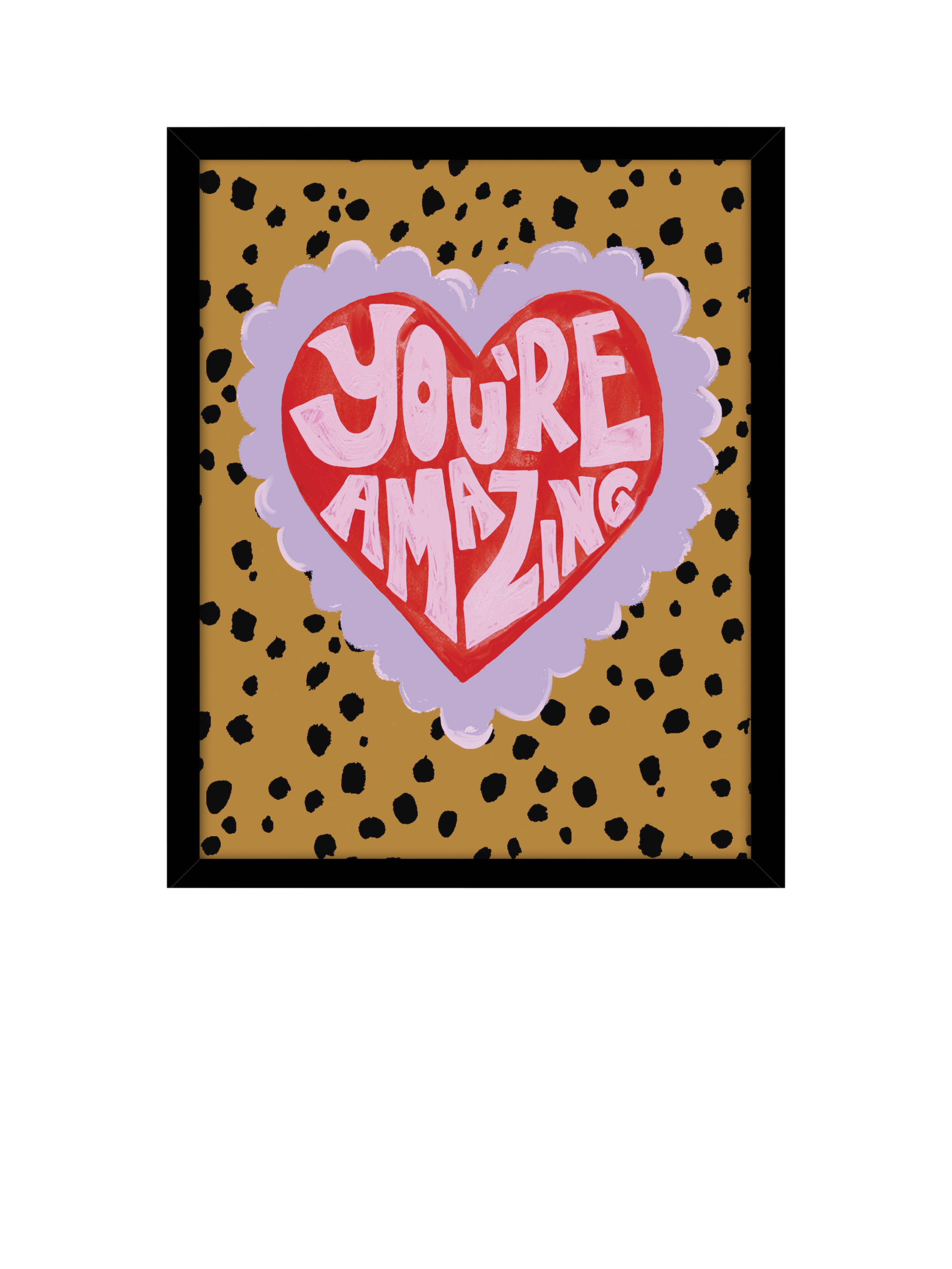 John Lewis Eleanor Bowmer 'You're Amazing' Framed Print, 32 x 26cm, Red ...