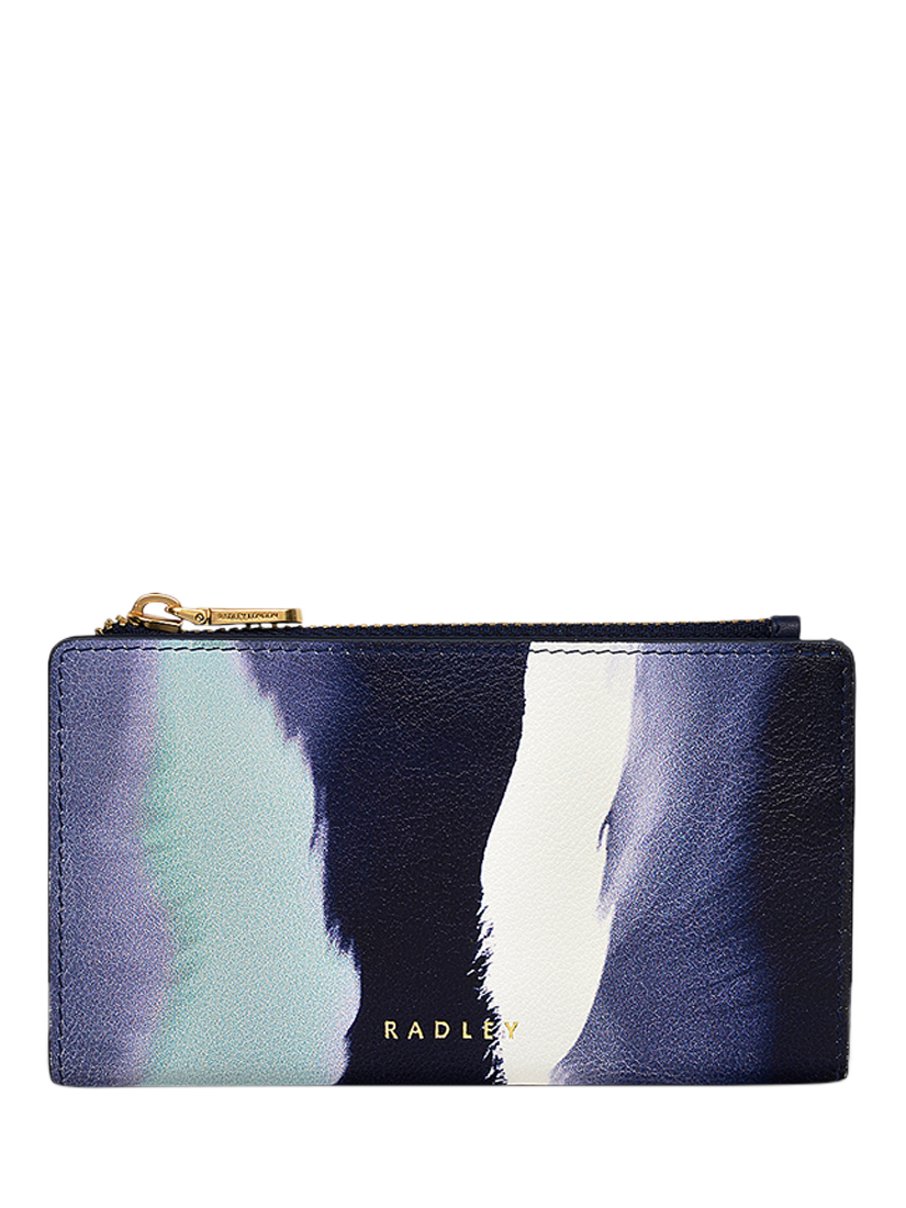 Radley Coin Street Leather Stripe Medium Zip Top Purse, Evenfall