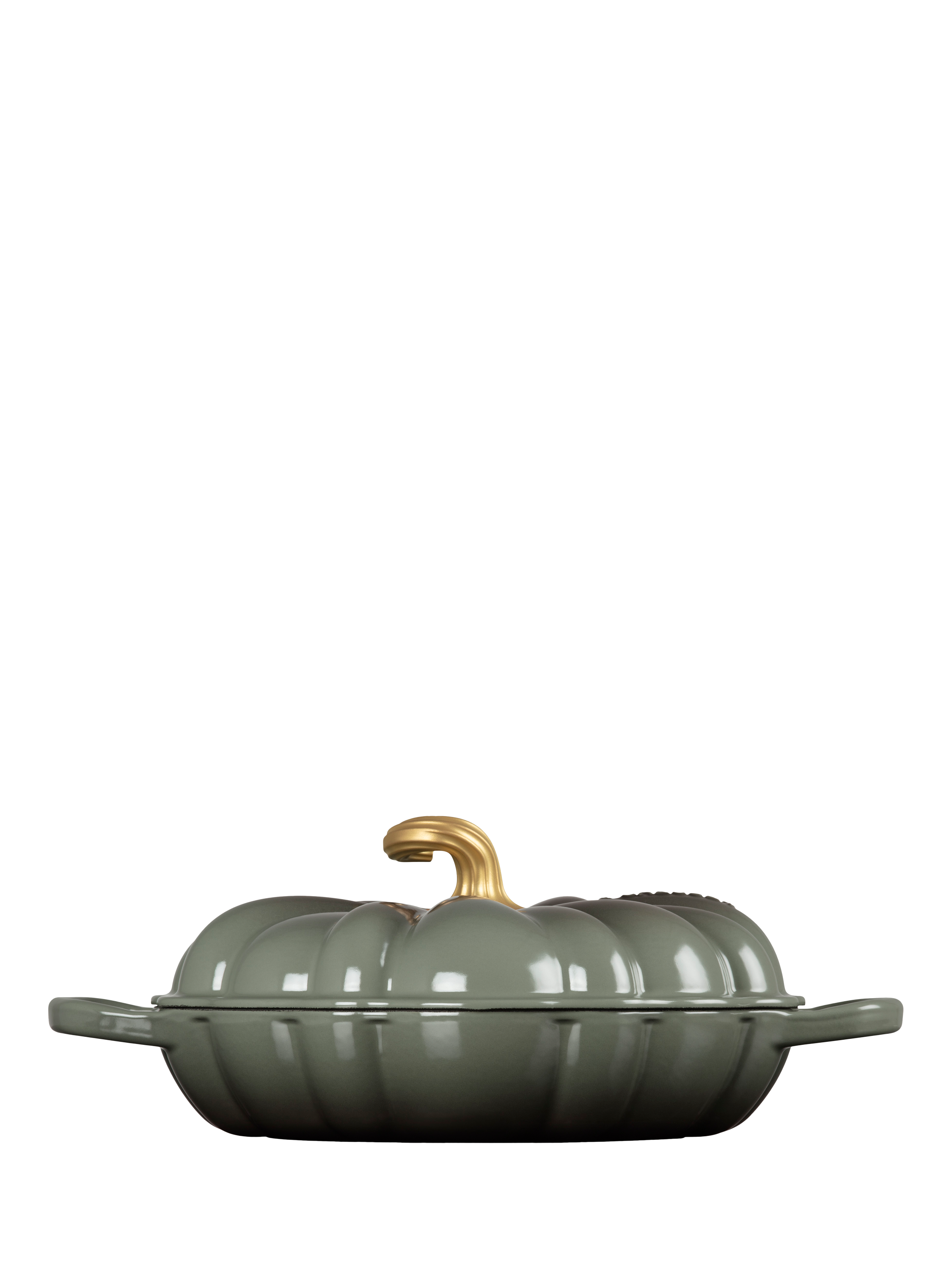 Le Creuset Cast Iron Pumpkin Shallow Casserole, 28cm, Thyme