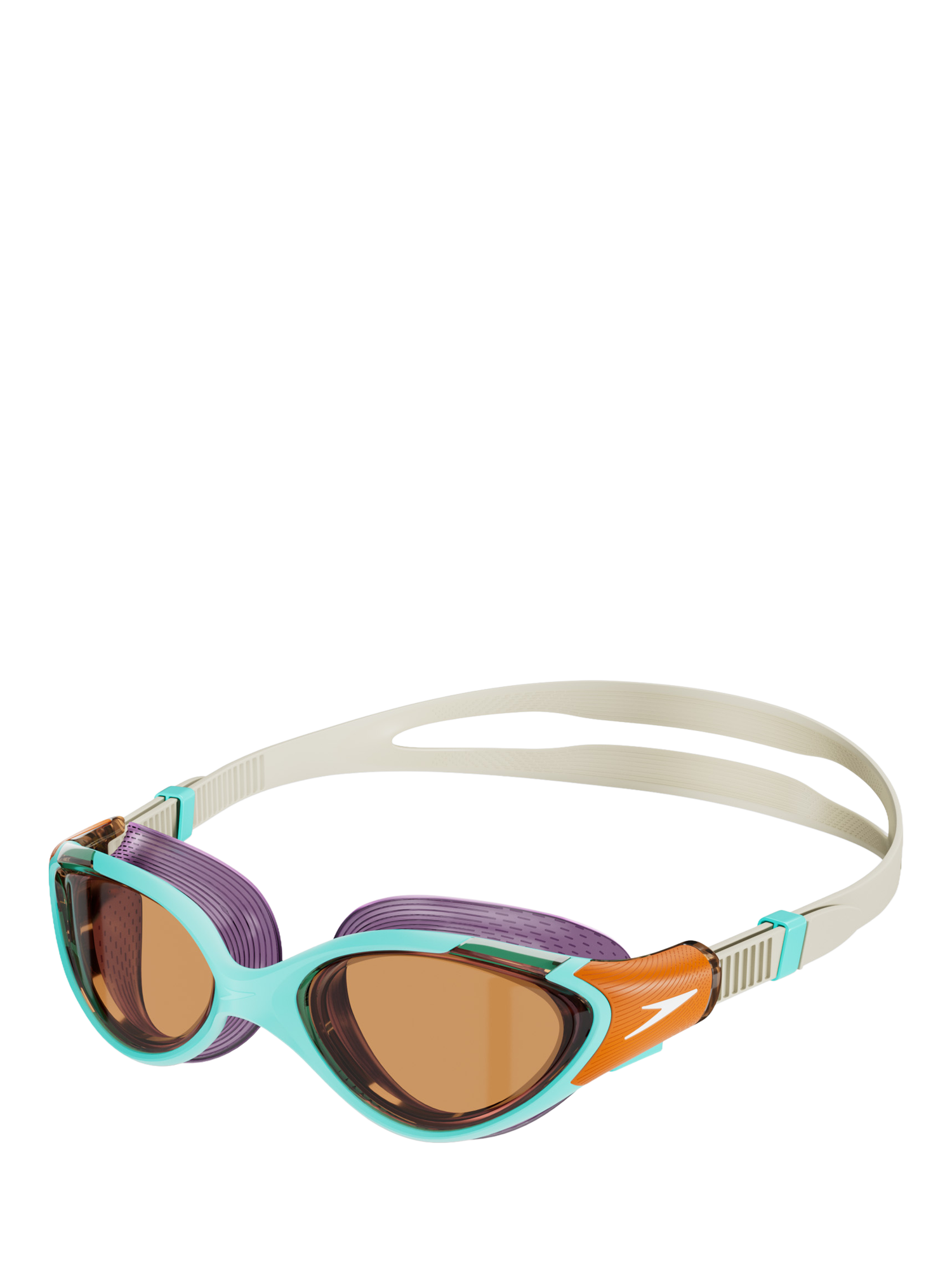Speedo Women's Biofuse 2.0 Swimming Googles, Blue/Pumpkin