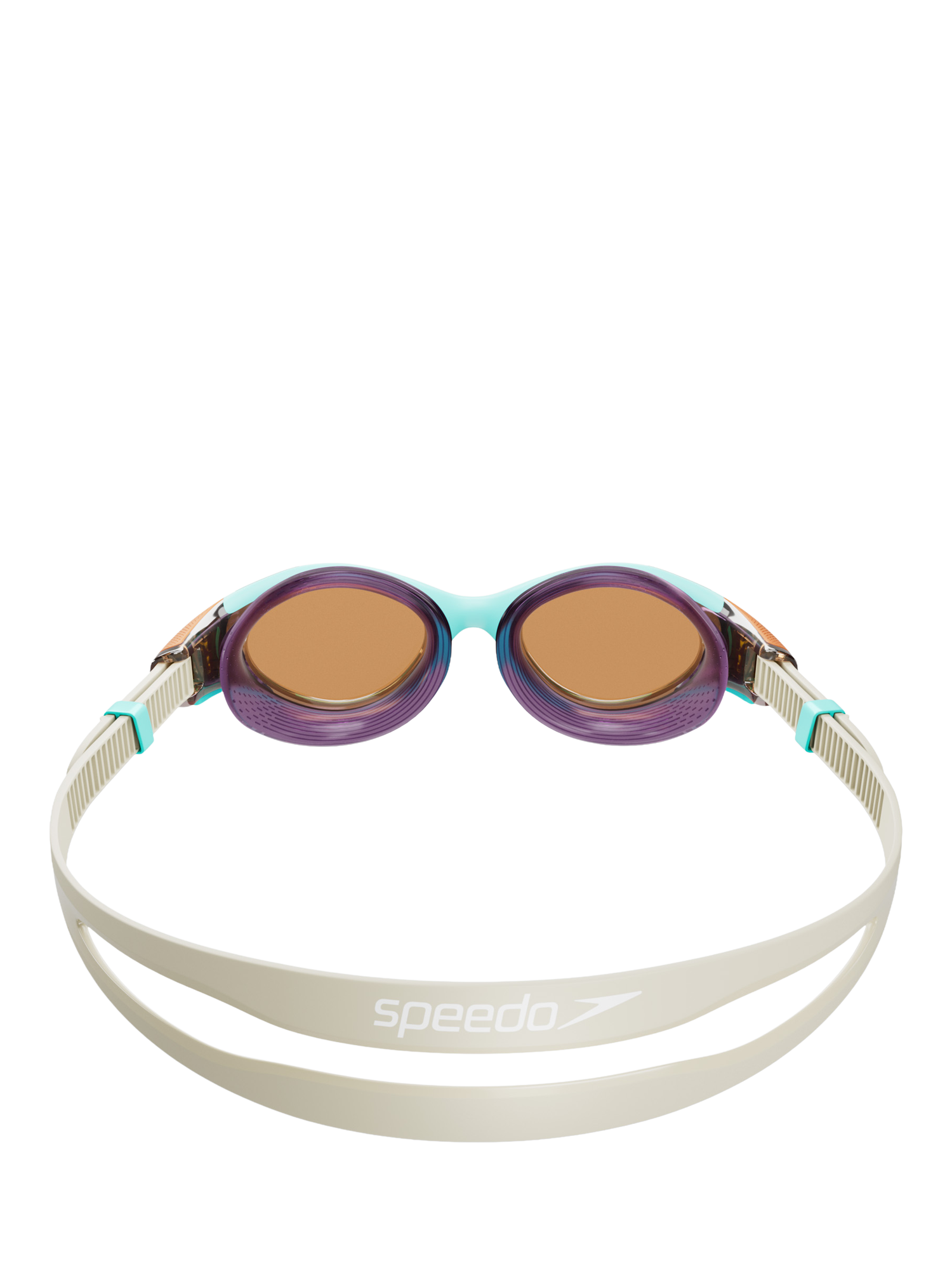 Speedo Women's Biofuse 2.0 Swimming Googles, Blue/Pumpkin