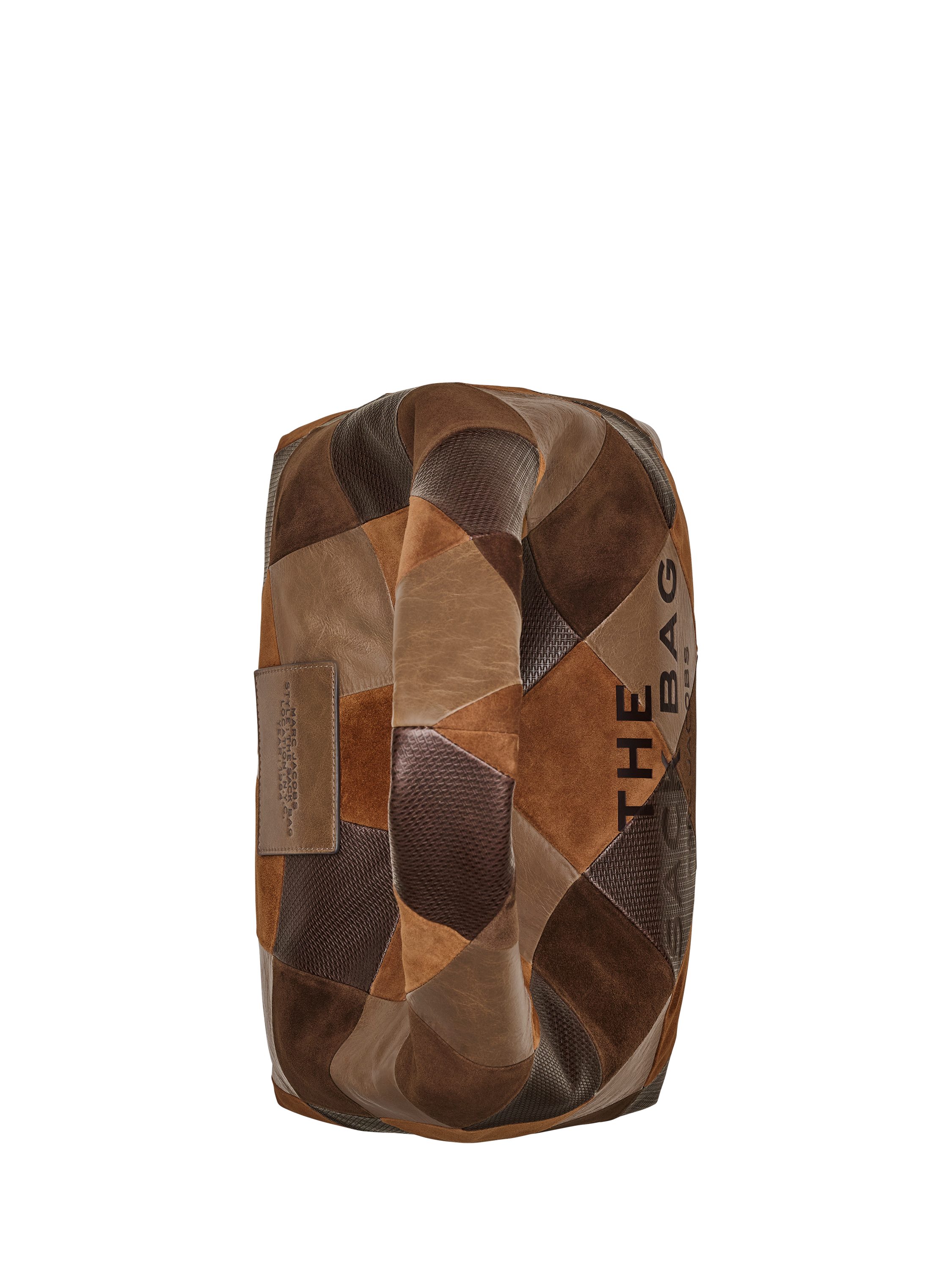 The Suede Patchwork Sack Bag, Brown Multi