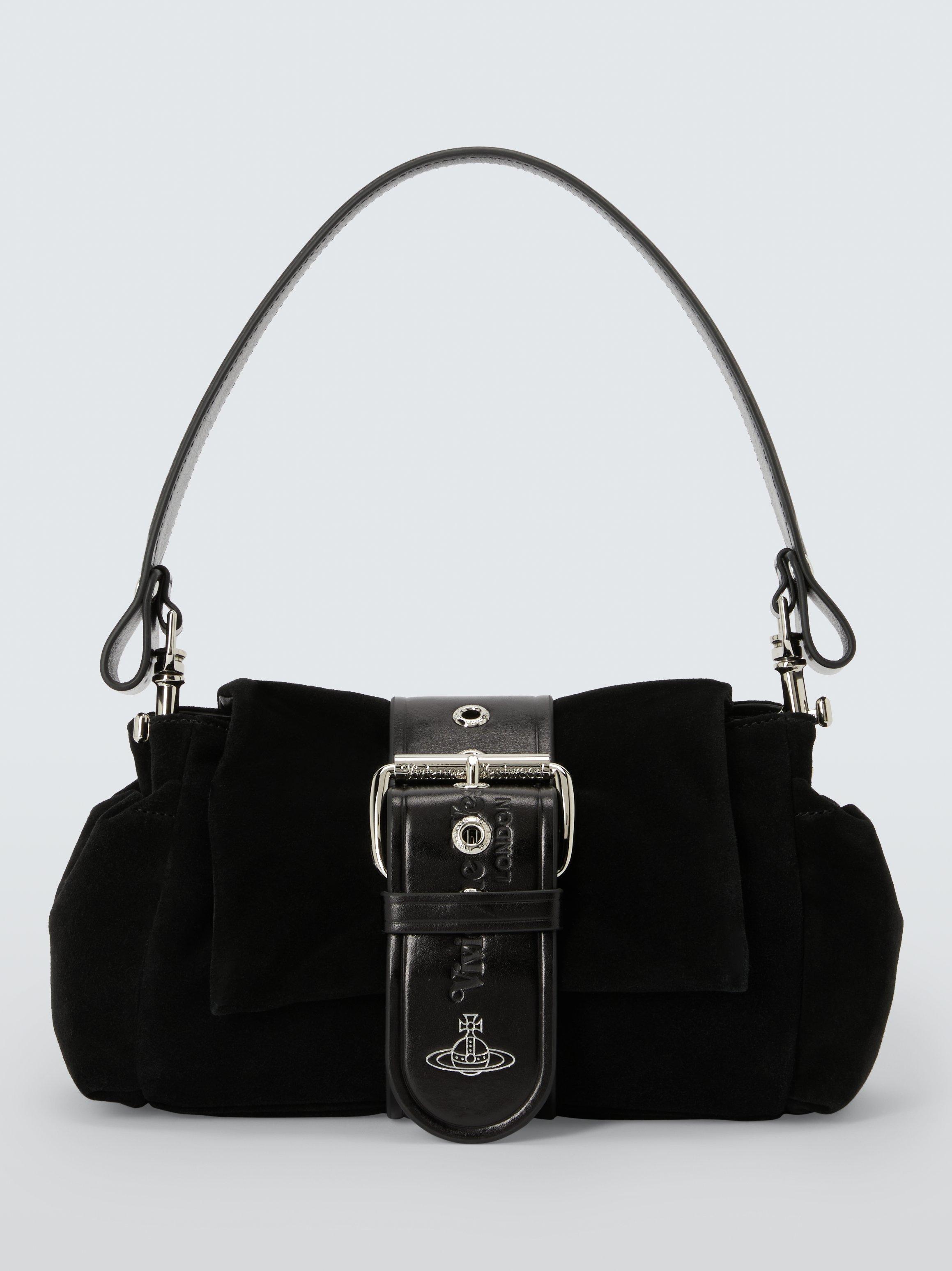 Vivienne Westwood Hazel Treasure Suede Handbag, Black