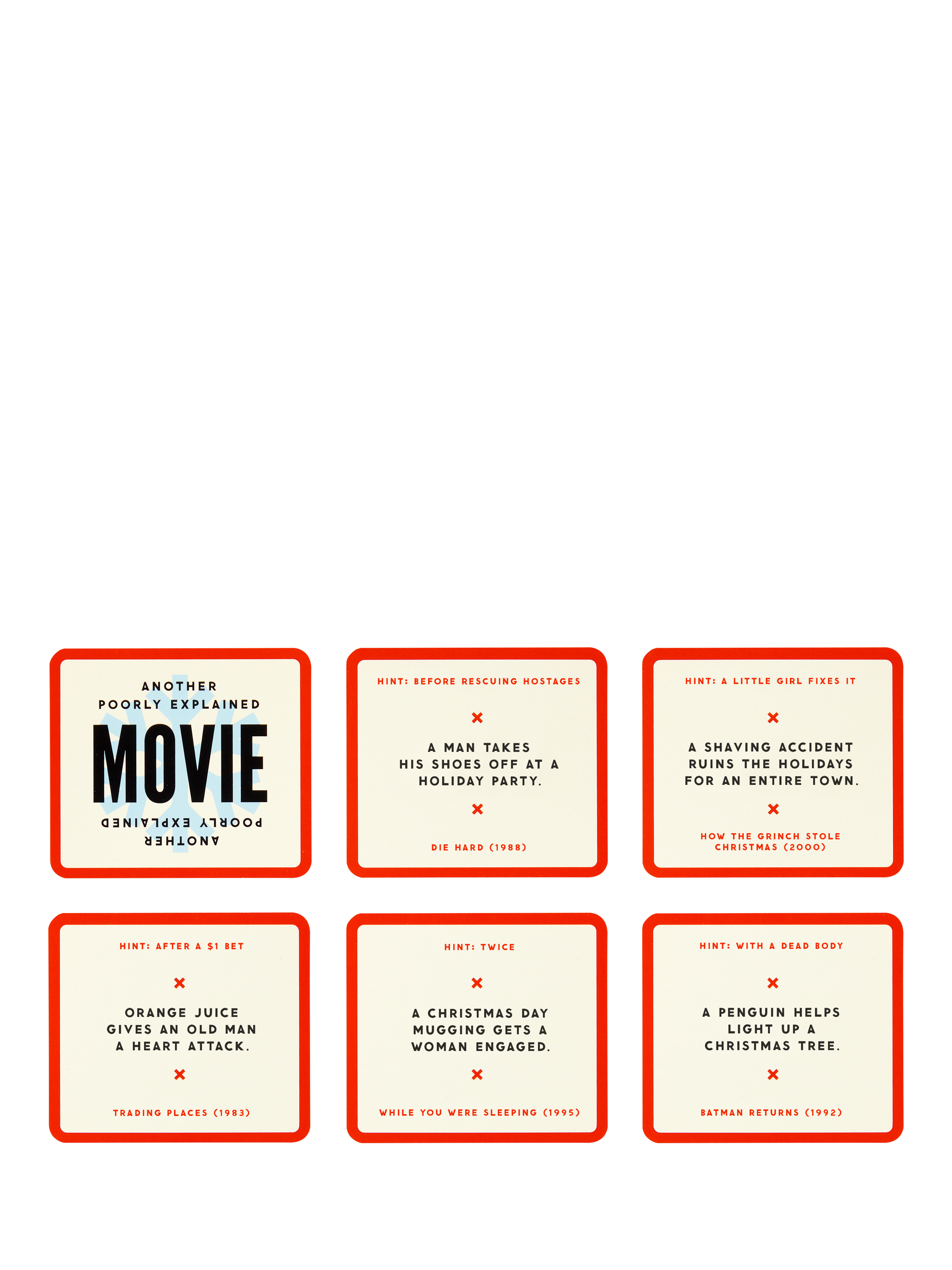 Chronicle Books Poorly Explained Movies Party Game