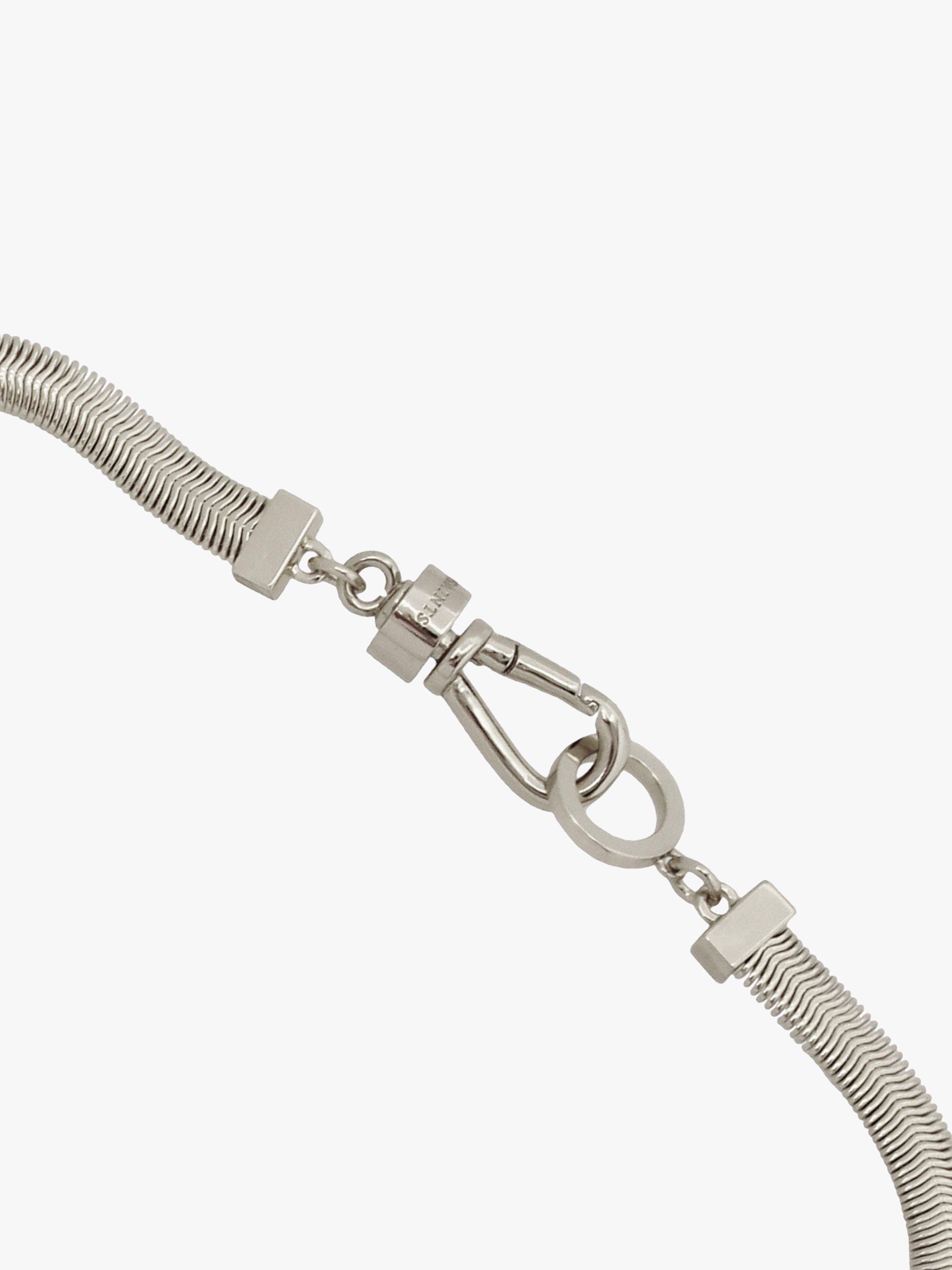 AllSaints Snake Chain Collar Necklace, Silver