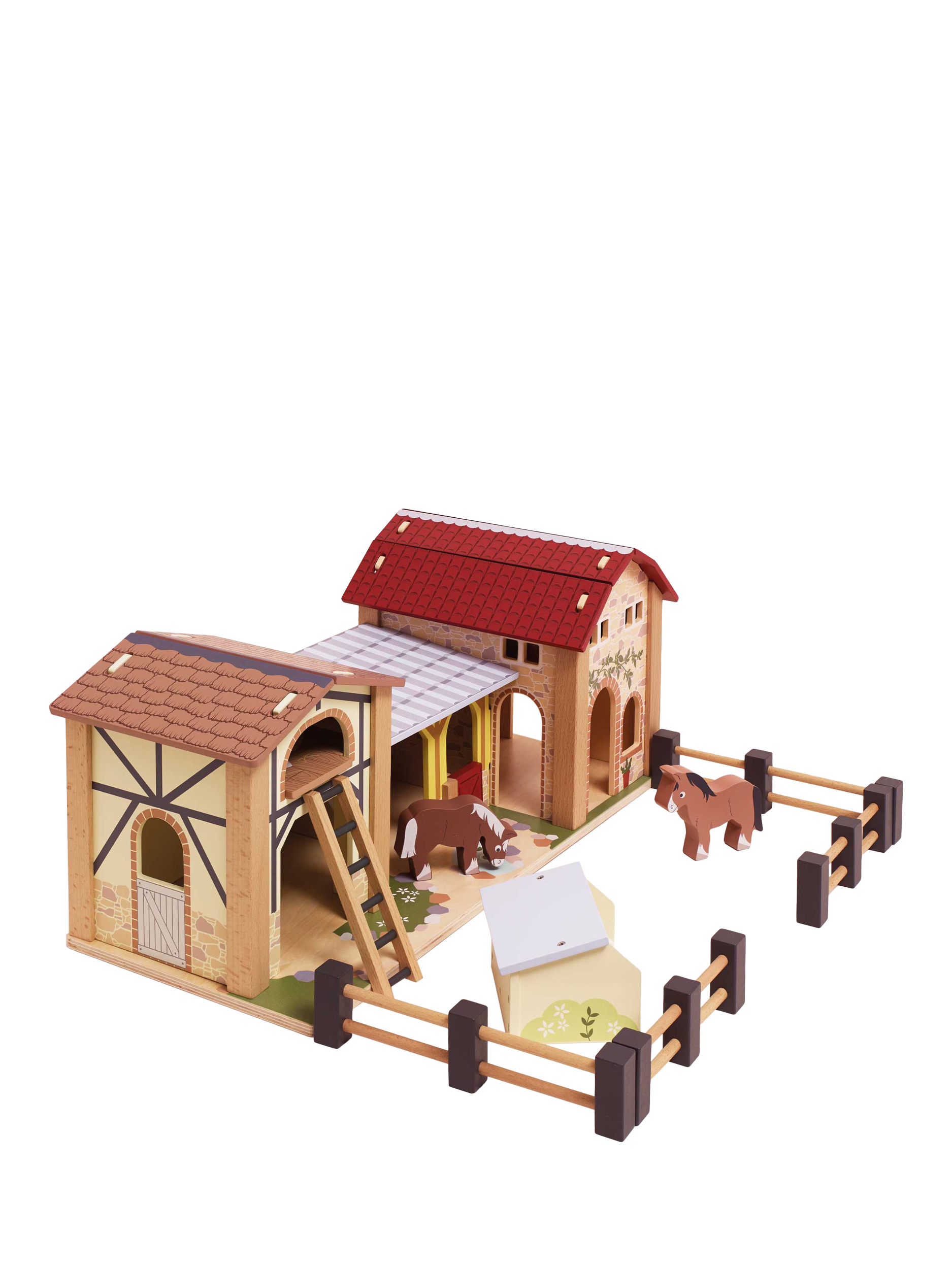 Le Toy Van Wooden Farmyard Stable