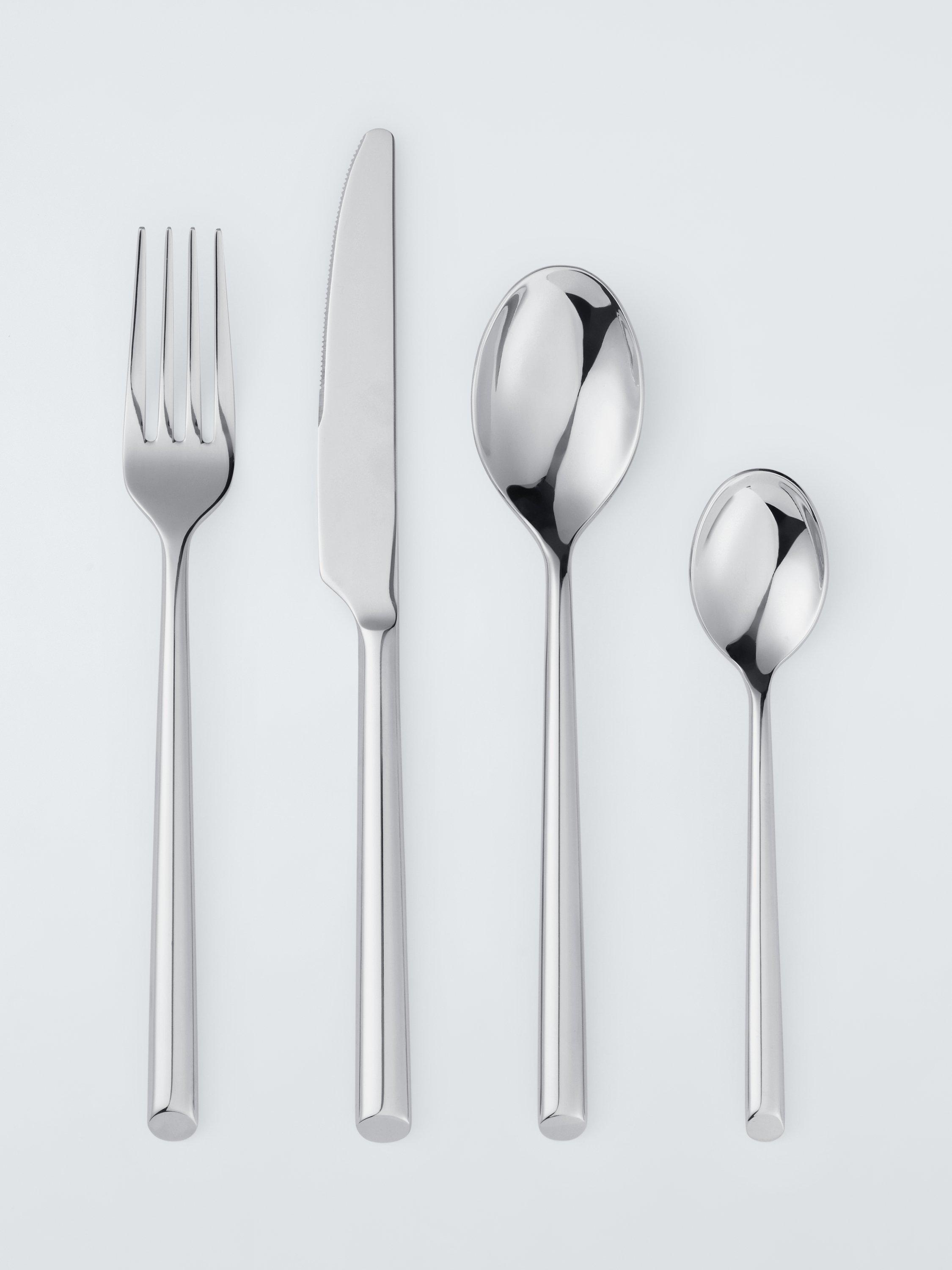 John Lewis Coby Stainless Steel Cutlery Set, 4 Piece/1 Place Setting