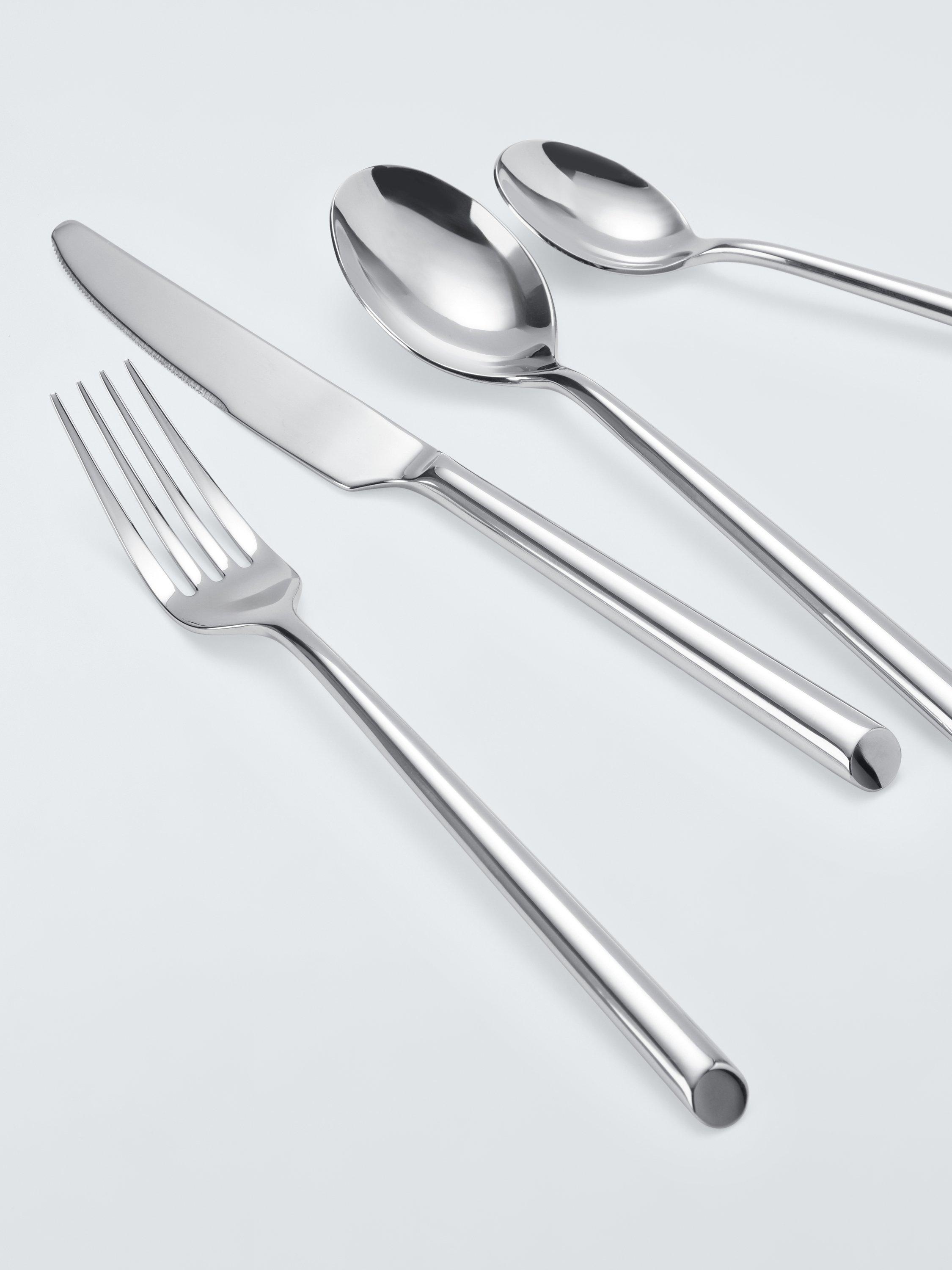 John Lewis Coby Stainless Steel Cutlery Set, 4 Piece/1 Place Setting