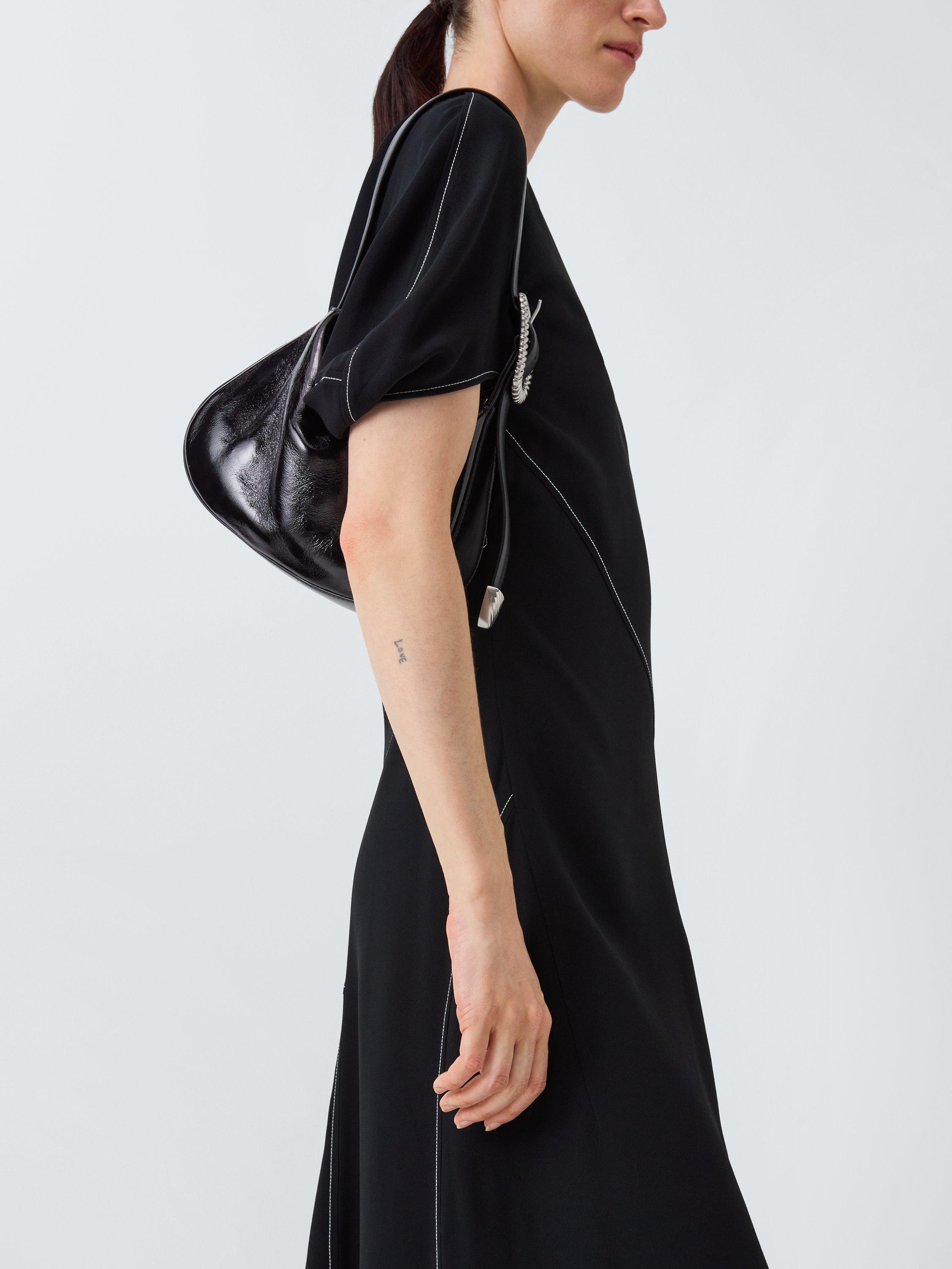 John Lewis x REJINA PYO Leather Grab Bag, Black