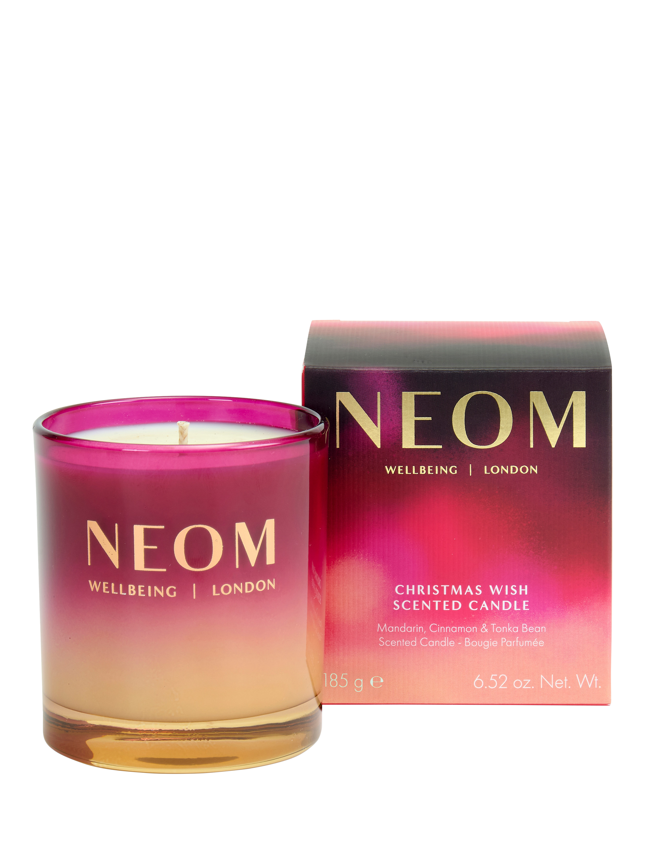 NEOM Wellbeing London Christmas Wish Scented Candle, 185g