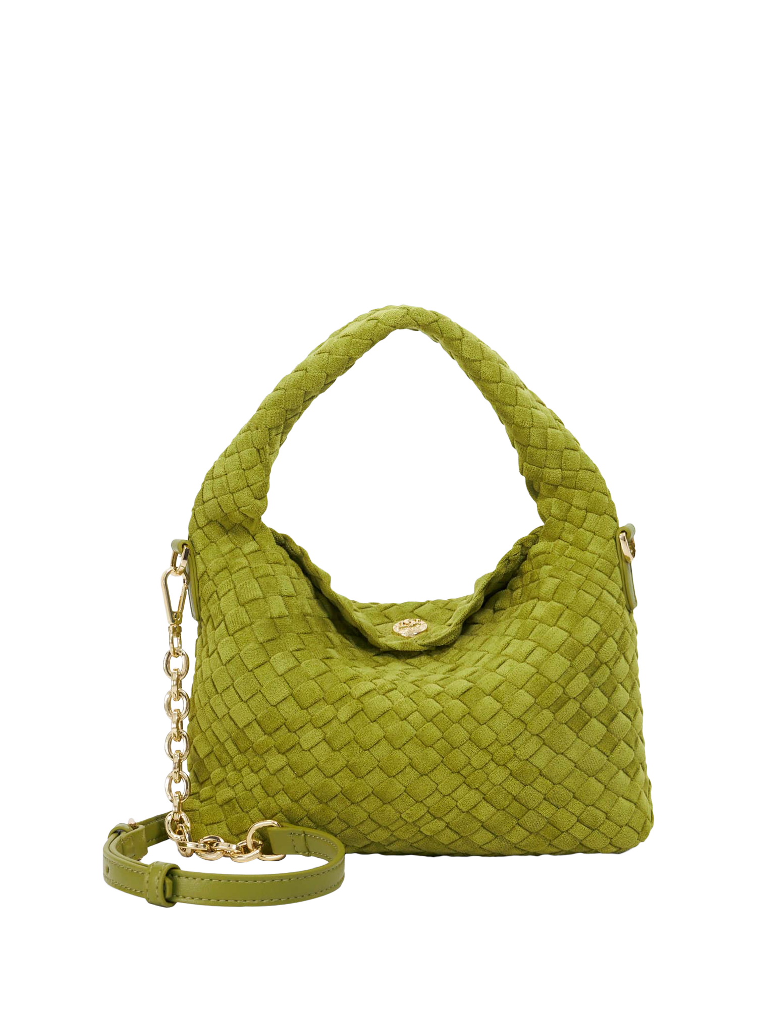 Dune London Dinkydeliberate Small Woven Grab Bag, Lime
