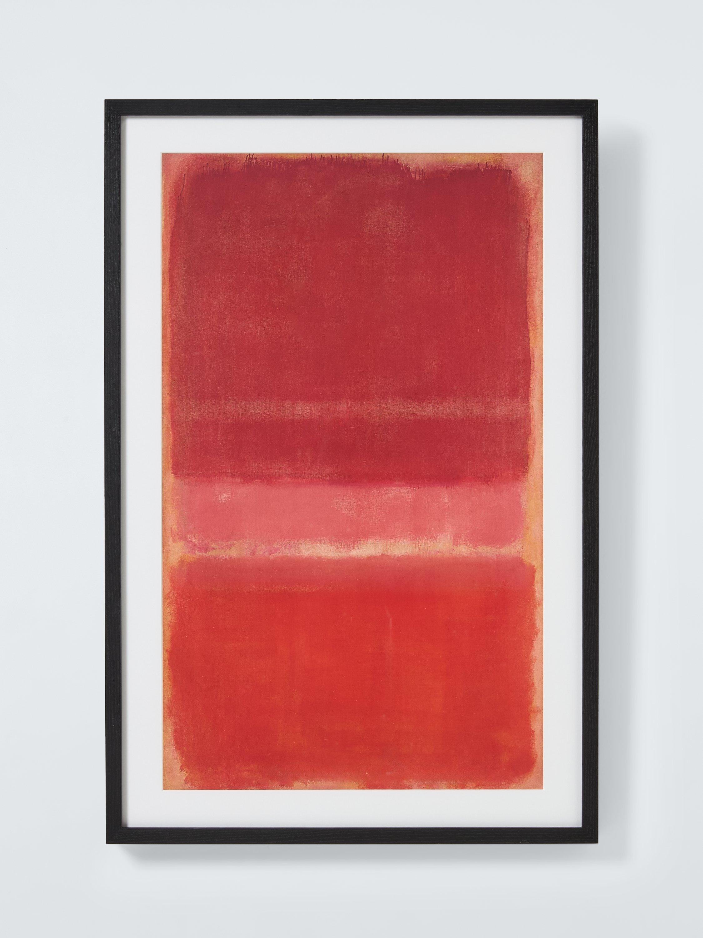 John Lewis Mark Rothko 'Untitled Red, c.1956' Framed Print & Mount, 88. ...