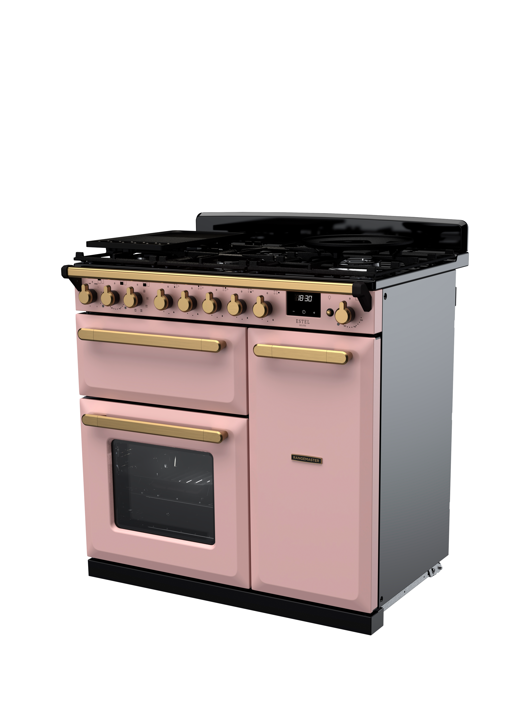 Rangemaster Edge Deluxe ESDL90DFPPPK/AB1 90cm Dual Fuel Range Cooker ...