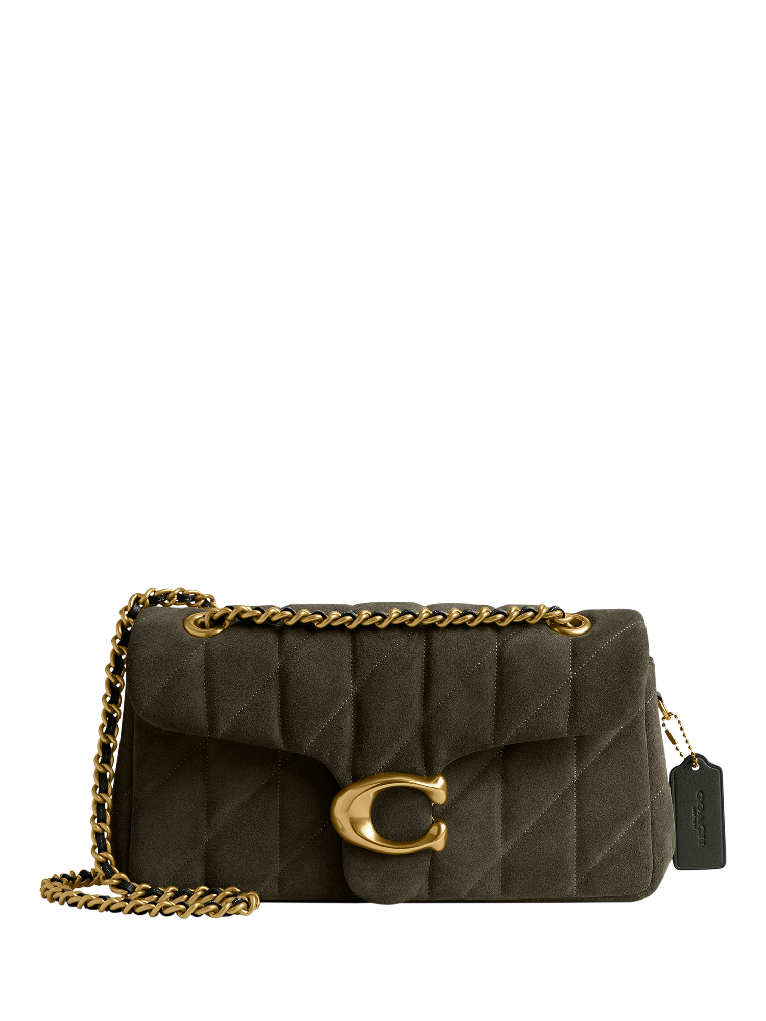 Coach Tabby 26 Quilted Suede Shoulder Bag, B4/Olive