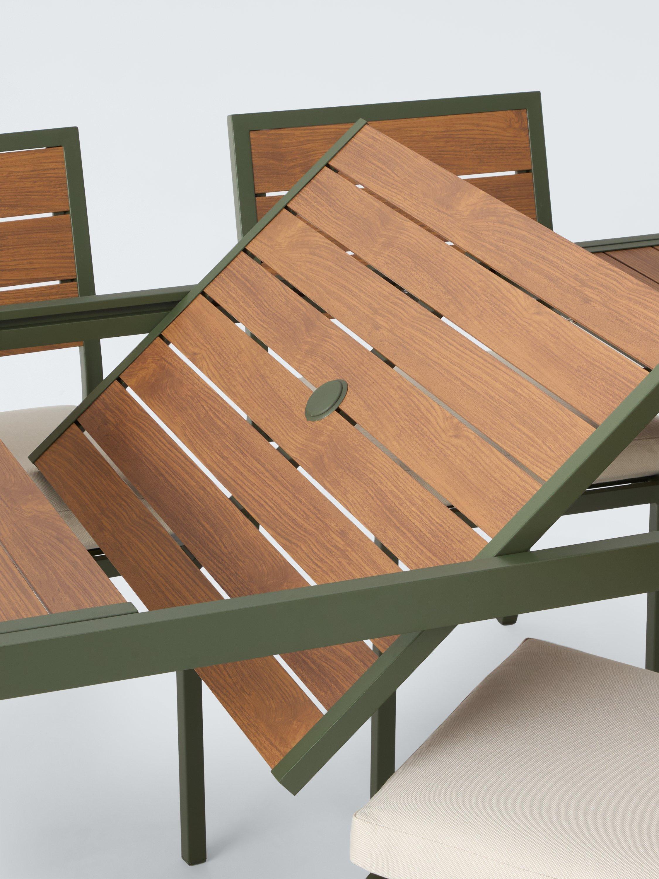John Lewis Platform 6-Seater Wood-Effect Extending Garden Dining Table ...