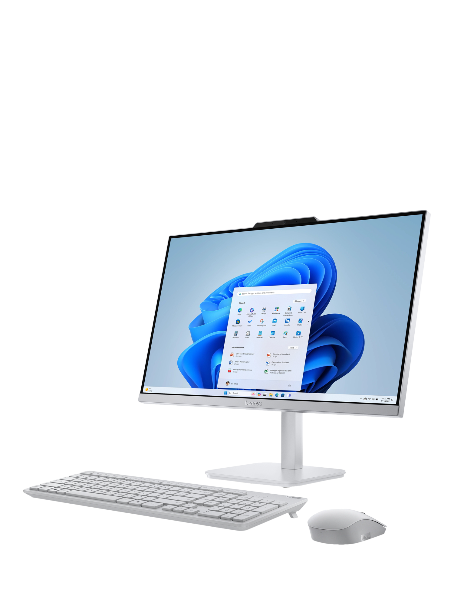 Lenovo A100 AIO All-in-One Desktop PC, Intel N100 Processor, 8GB RAM ...