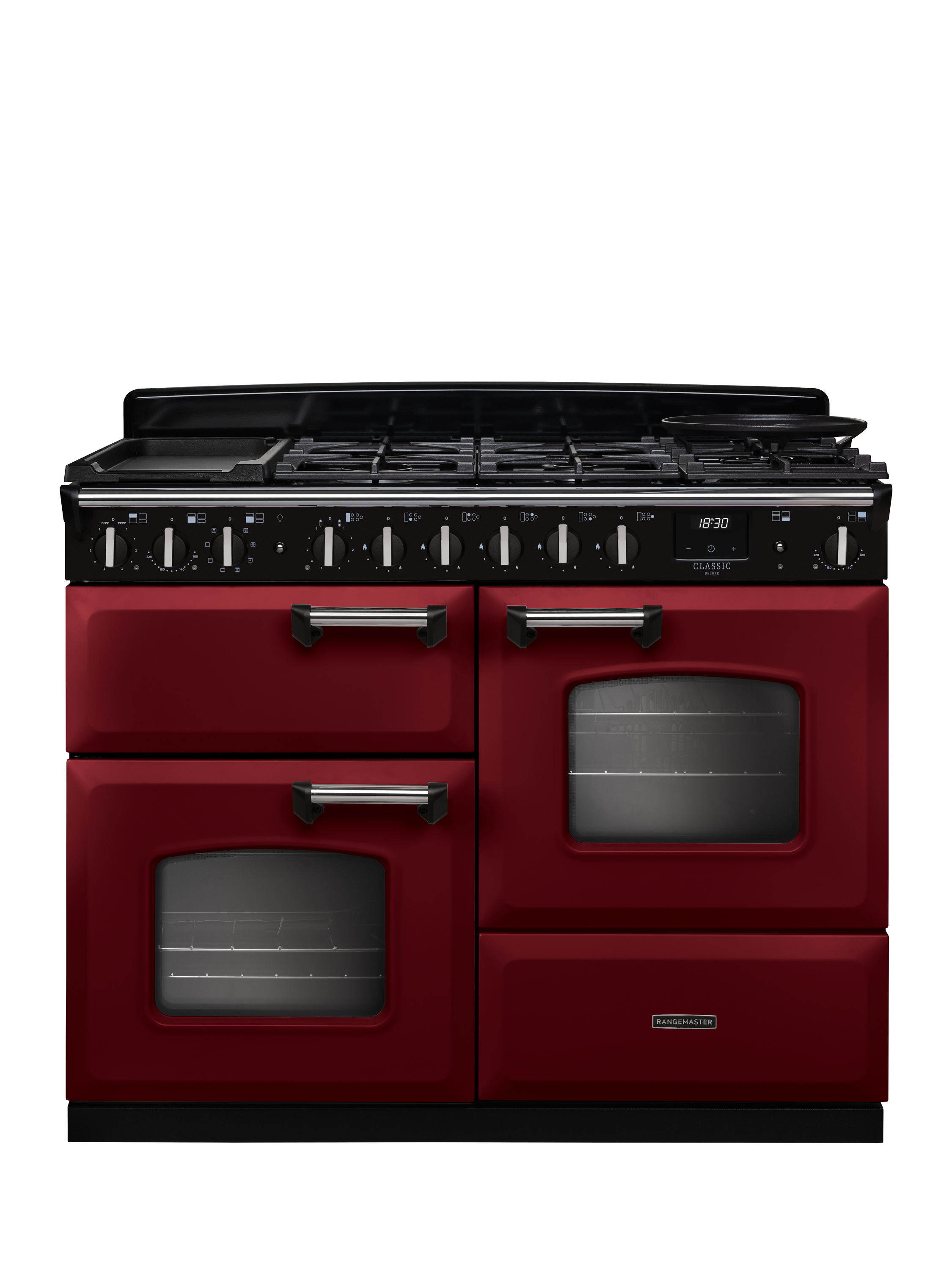 Rangemaster Classic Deluxe CLDLO110DFPBOR/CM1 110cm Dual Fuel Range ...