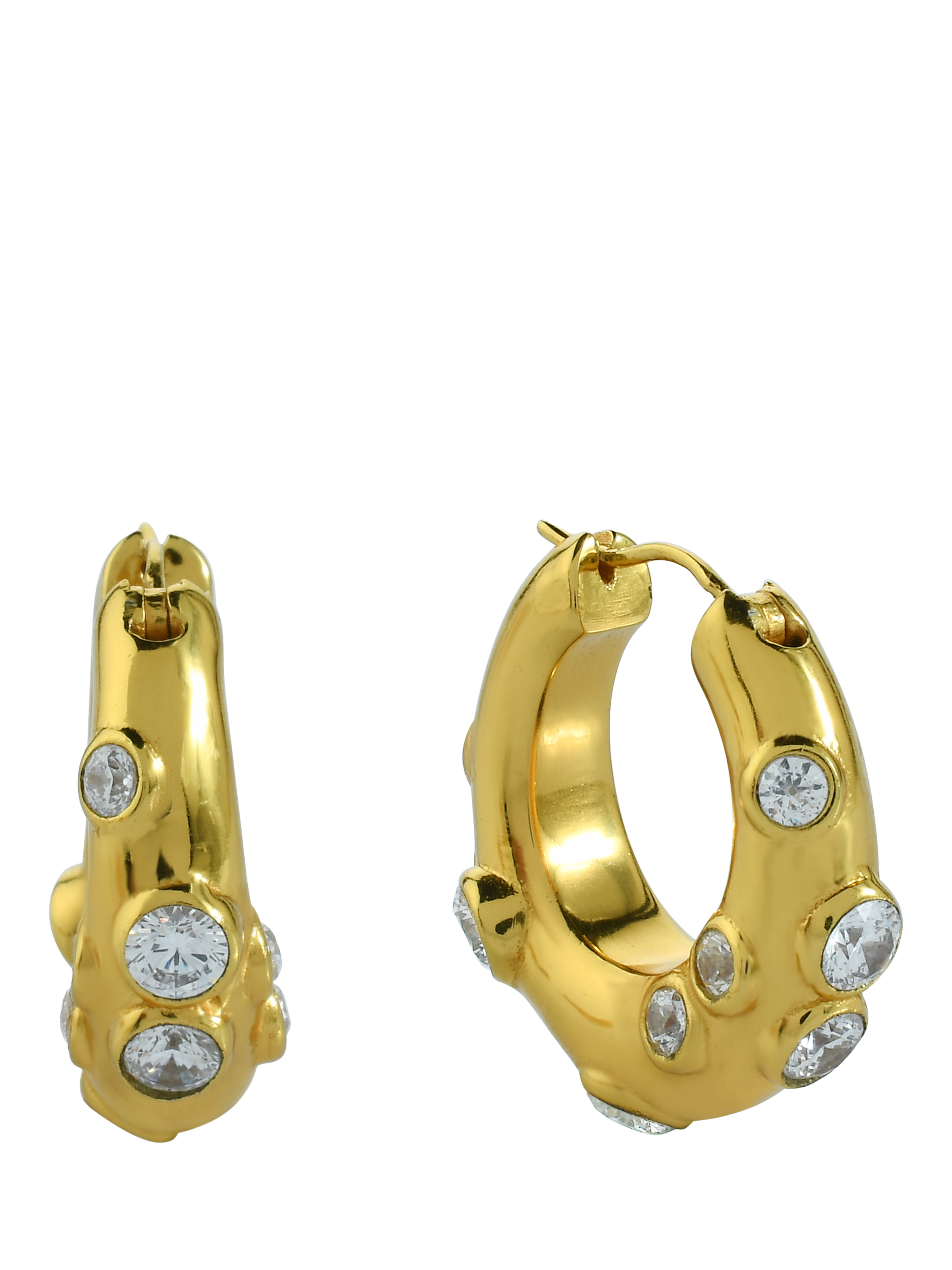 Shyla Oren Crystal Hoop Earrings