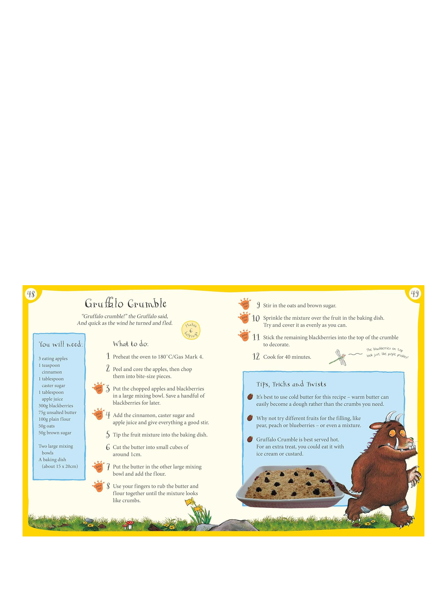 The Gruffalo Gruffalo Crumble and Other Recipes Kids' Book
