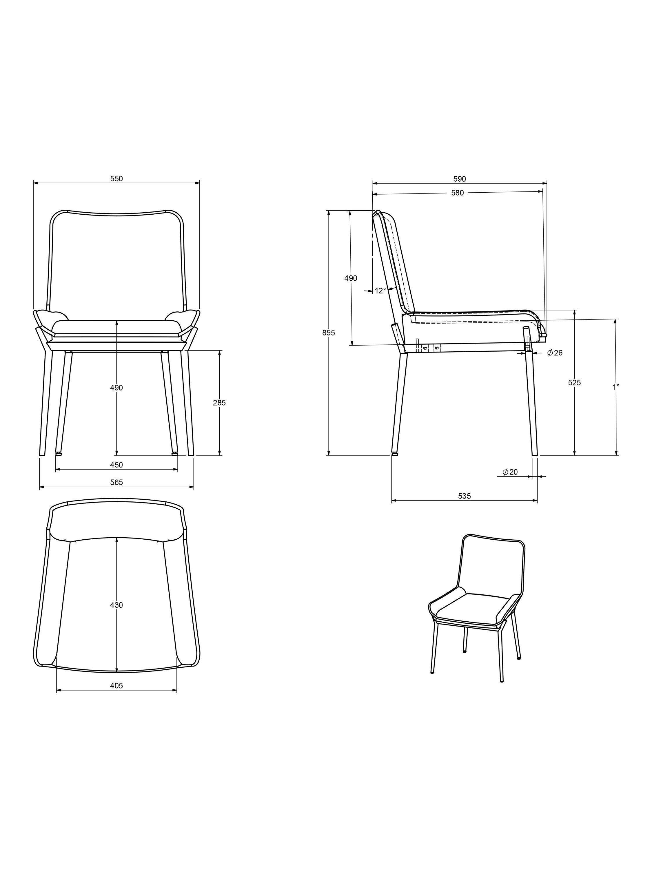 John Lewis Calgary Dining Side Chair, Set of 2, Mocha