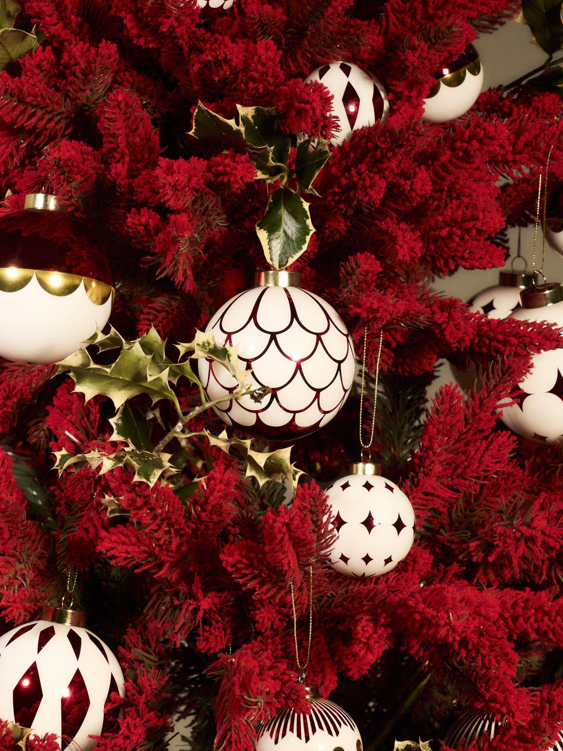 Alessi Delight No. 8 Christmas Tree Bauble, Red