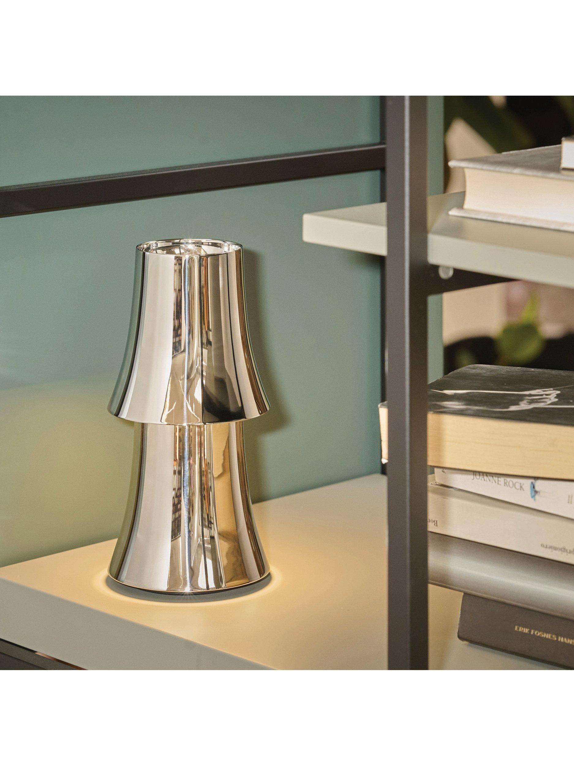 Alessi Halesia Rechargeable Table Lamp, Stainless Steel
