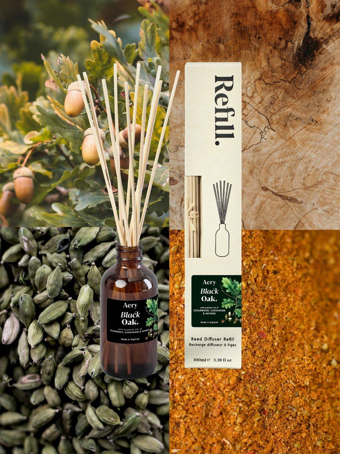 Aery Black Oak Reed Diffuser Refill, 100ml