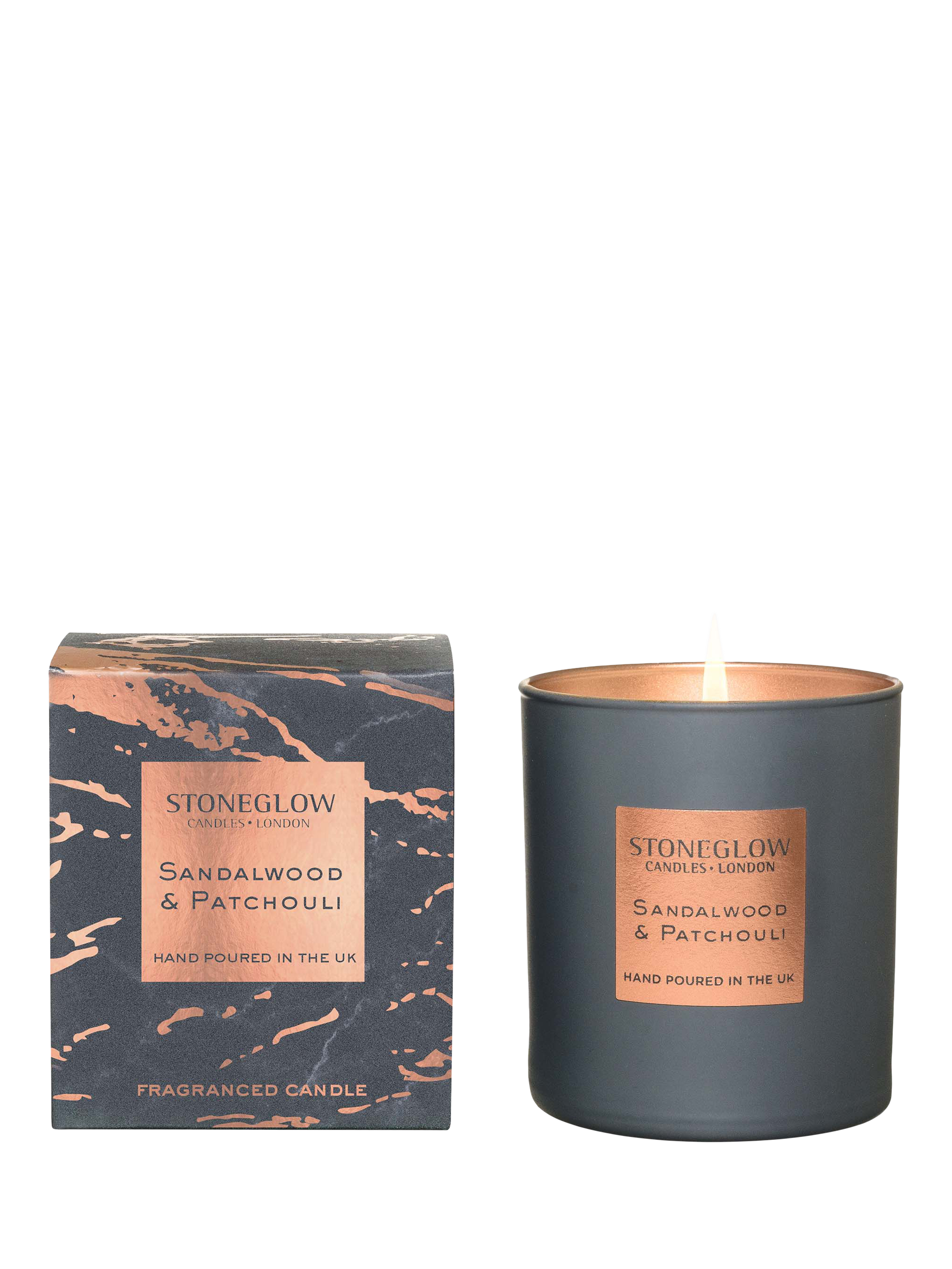Stoneglow Luna Sandalwood & Patchouli Scented Candle, 220g