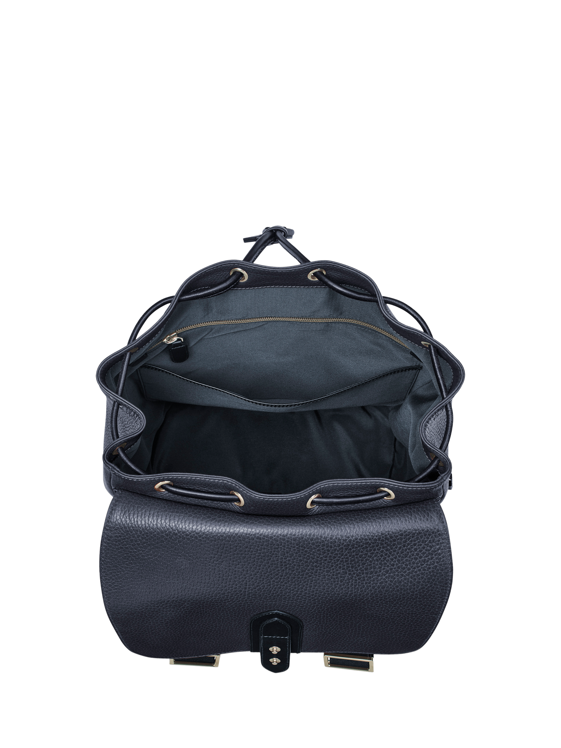 Aspinal of London Reporter Leather Backpack, Navy