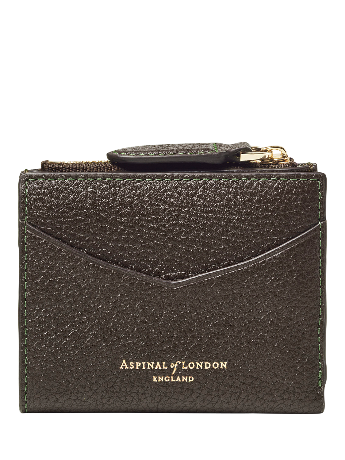 Aspinal Of London Hudson Leather Pocket Wallet, Dark Brown