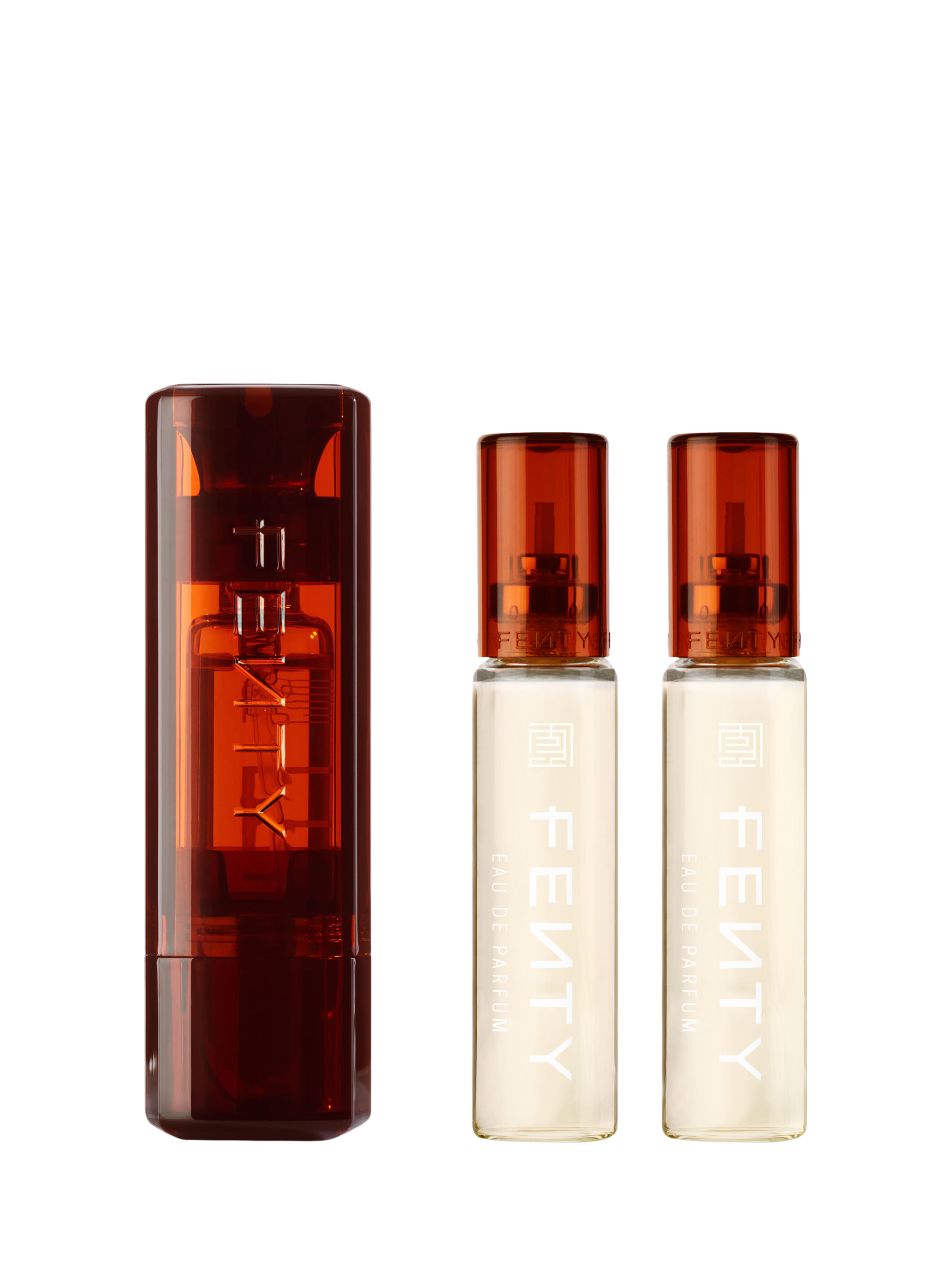 Fenty Beauty Fragrance Travel Twist & Spray Container, 3 x 10ml Refills