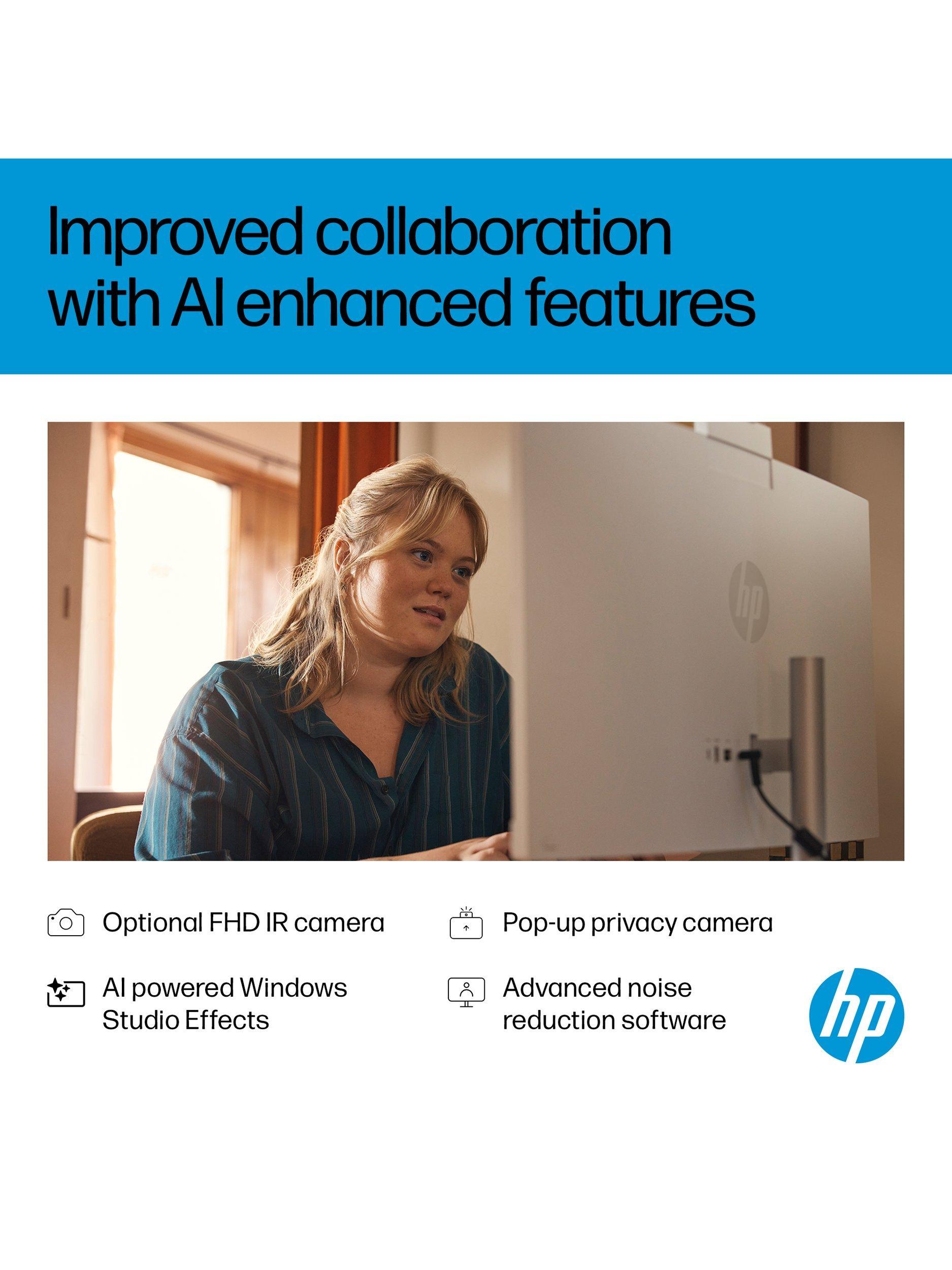 HP 27-ct2001na All-in-One Desktop PC, AMD Ryzen AI 7 Processor, 16GB ...