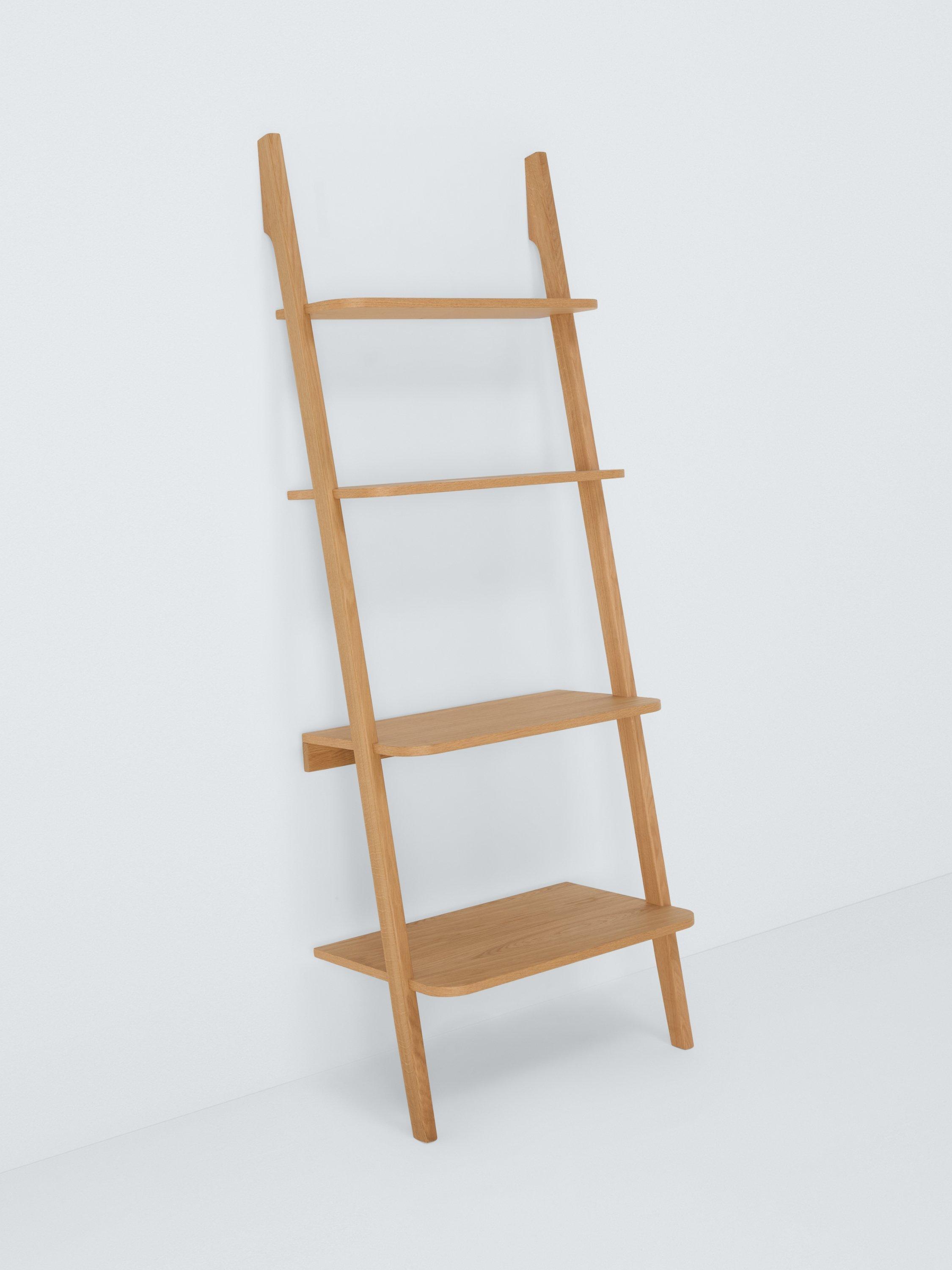 John Lewis Leaning Bookcase, FSC Certified (Oak Veneer/Solids), Natural