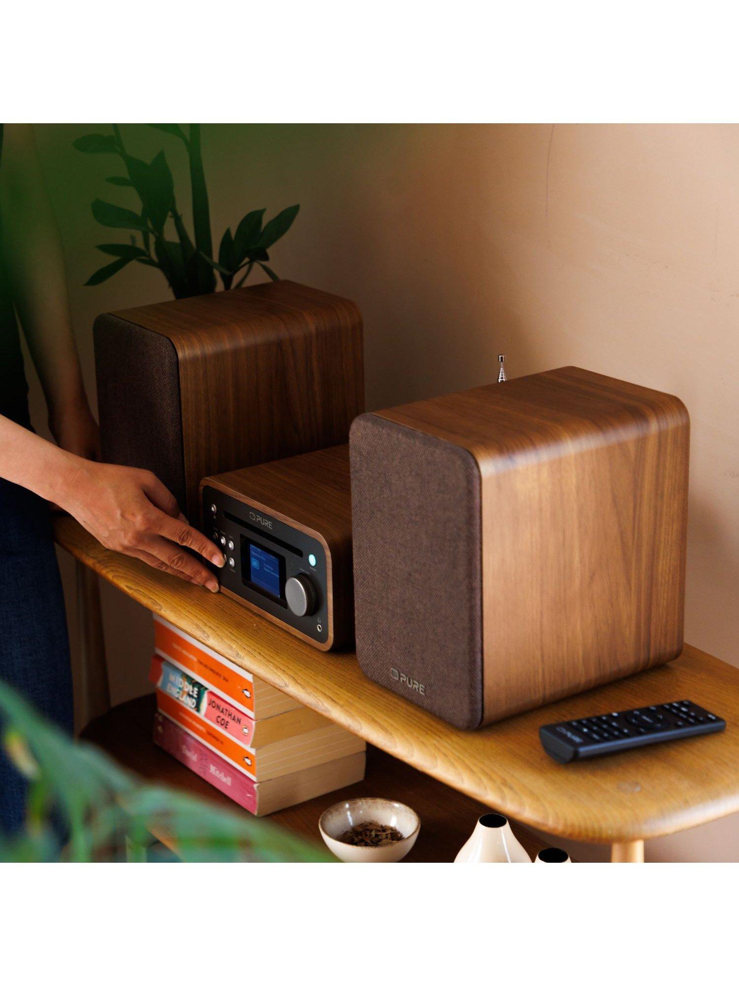 Pure Classic Stero Mini DAB+/FM Radio Bluetooth All-In-One Music System ...