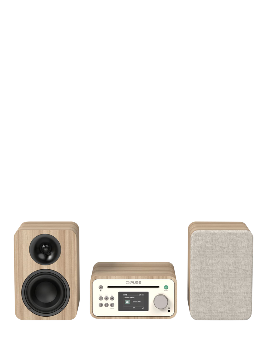 Pure Classic Stero Mini DAB+/FM Radio Bluetooth All-In-One Music System ...
