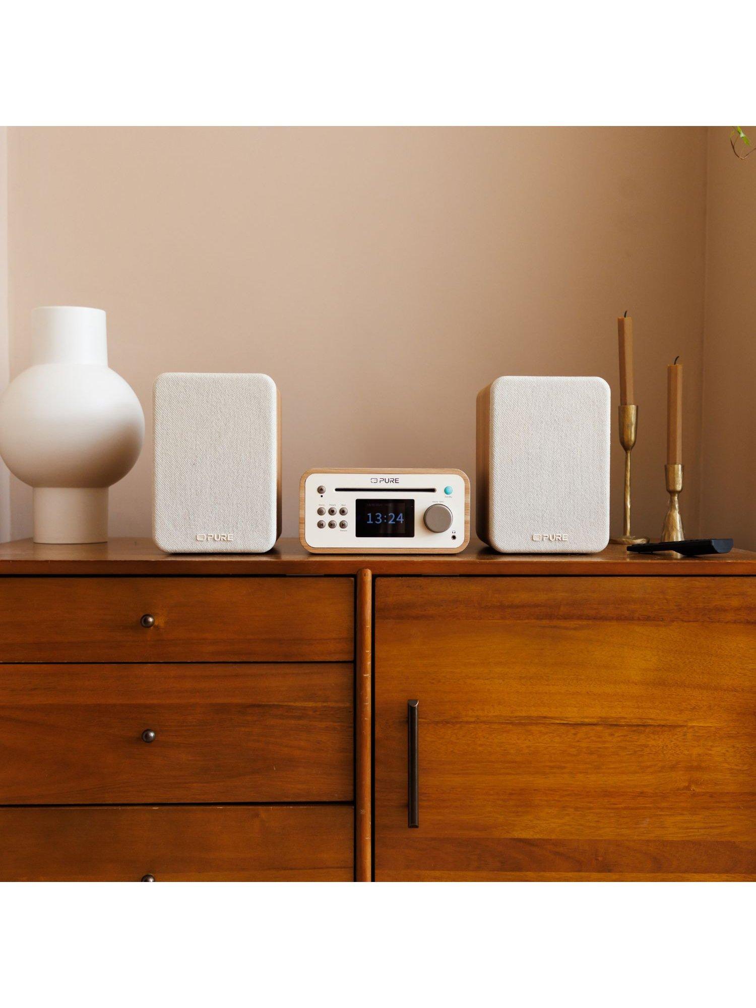 Pure Classic Stero Mini DAB+/FM Radio Bluetooth All-In-One Music System ...