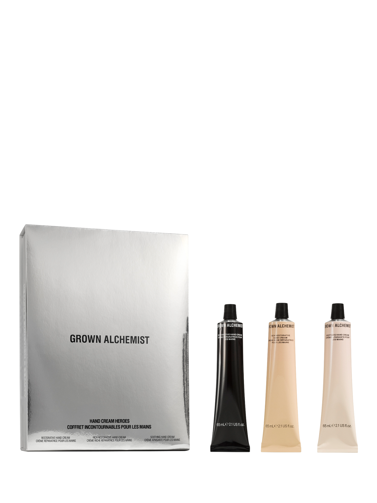 Grown Alchemist Hand Cream Heroes Hand Care Gift Set, 3 x 65ml