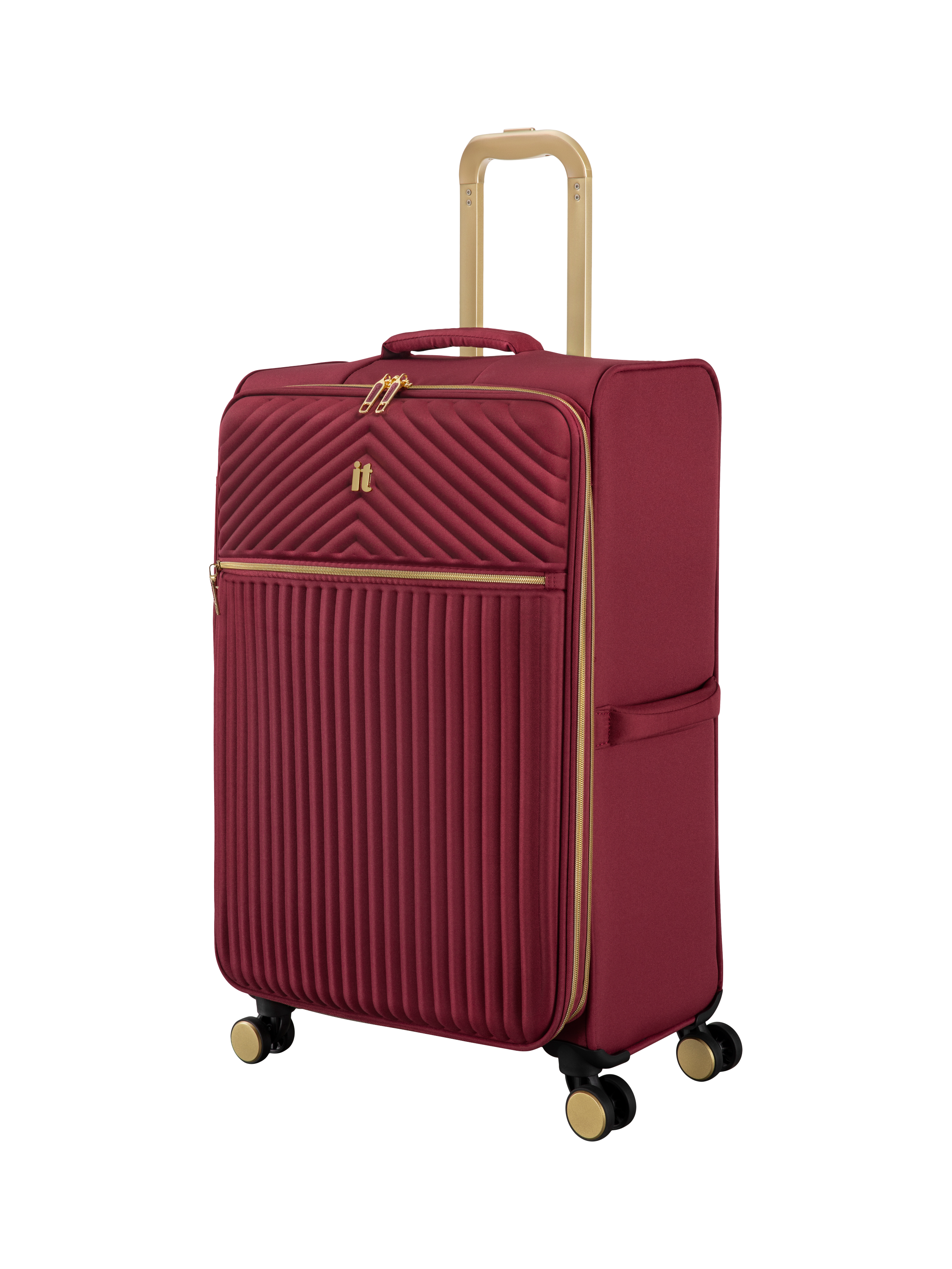 it luggage Esplanade Medium Soft 4-Wheel Suitcase, 90L, Rumba Red
