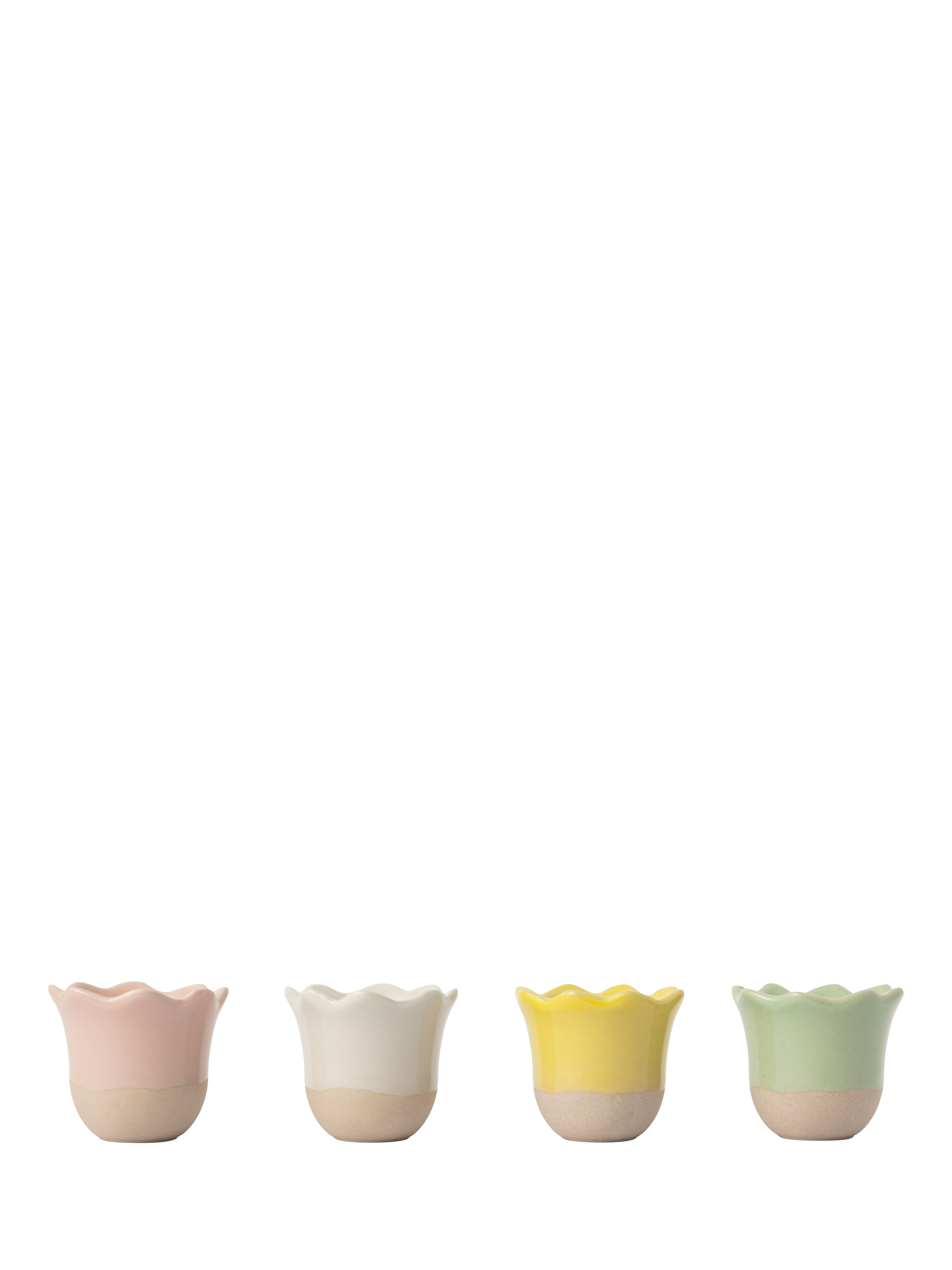 Jamie Oliver Big Love Excellent Stoneware Egg Cups, Set of 4, Multi