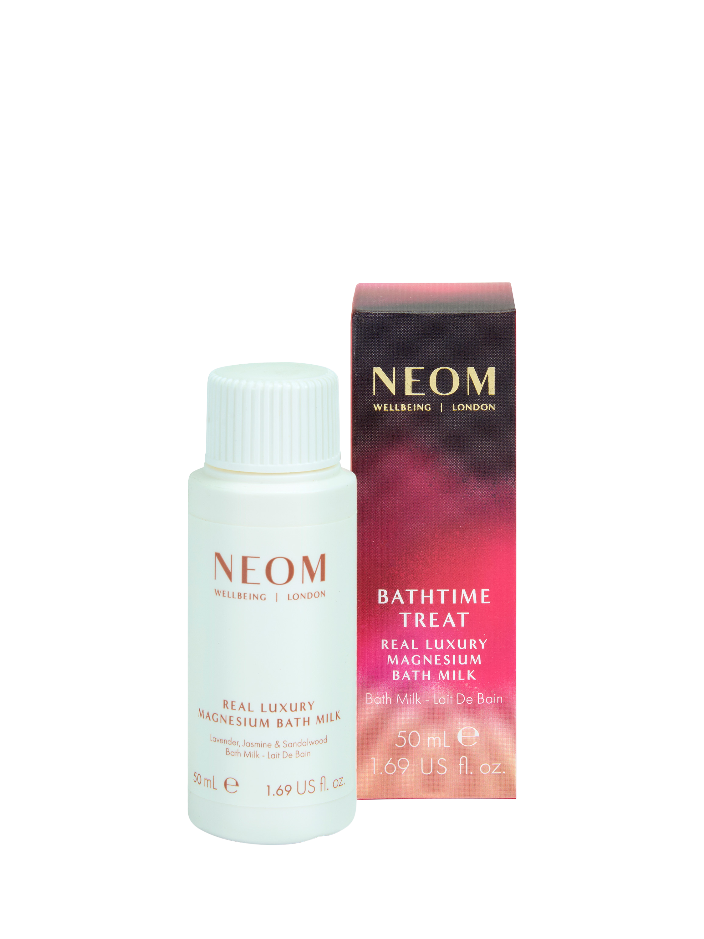 NEOM Wellbeing London Bathtime Treat Real Luxury Magnesium Bath Milk, 50ml