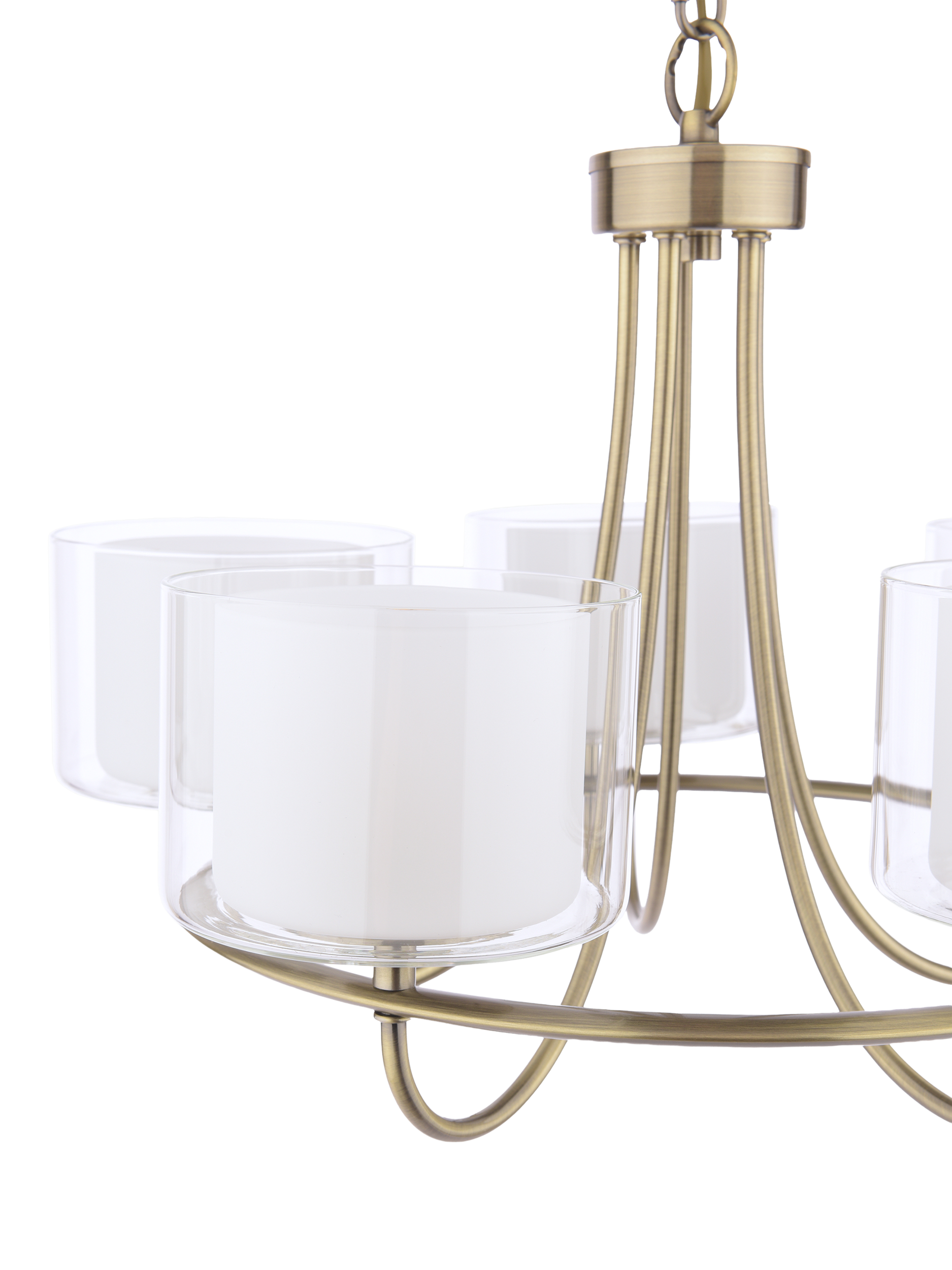 Laura Ashley Southwell 5 Arm Glass Shade Chandelier Ceiling Light ...
