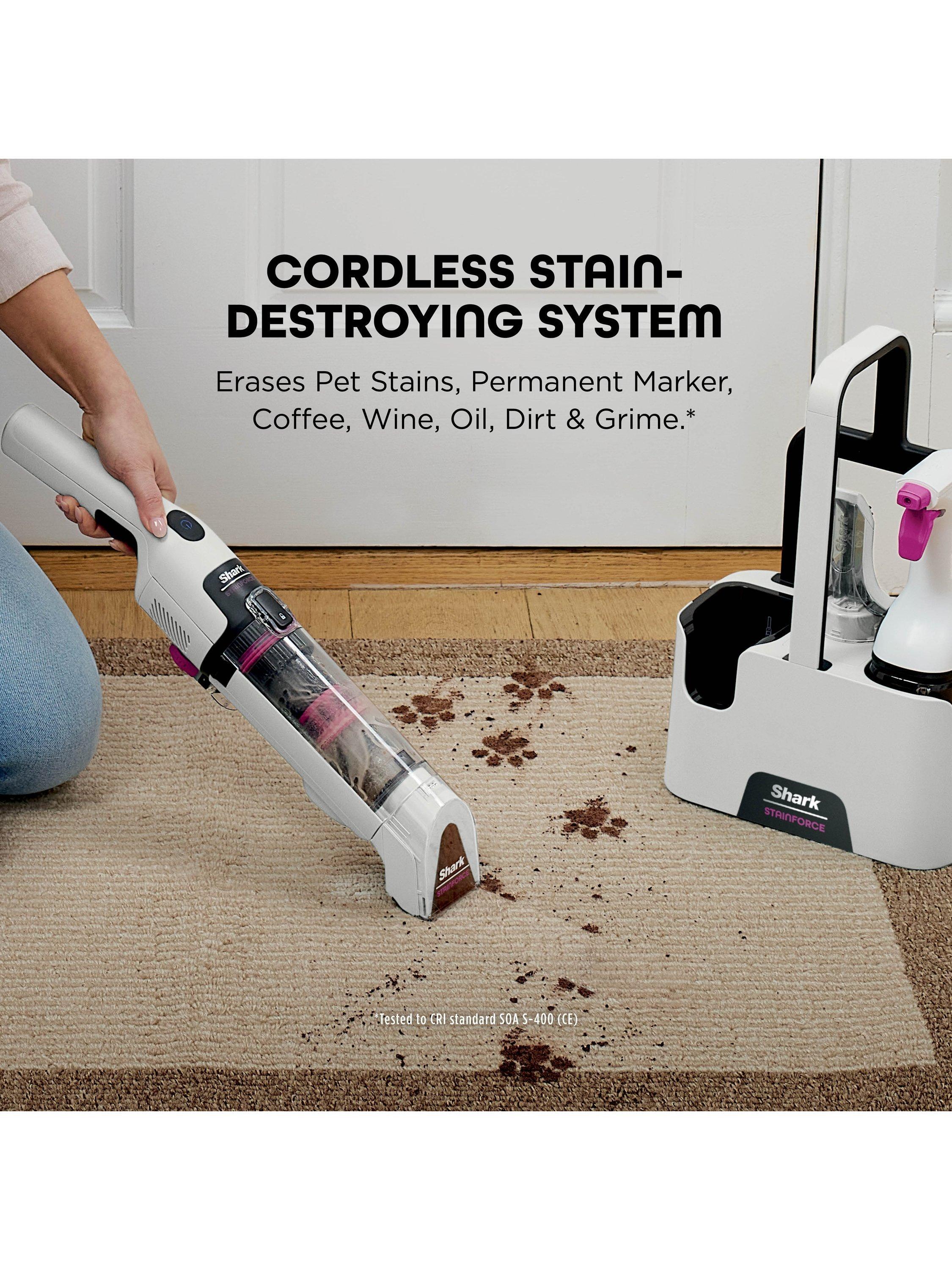 Shark StainForce HX100UKT Cordless Stain-Destroying Spot Cleaner, White