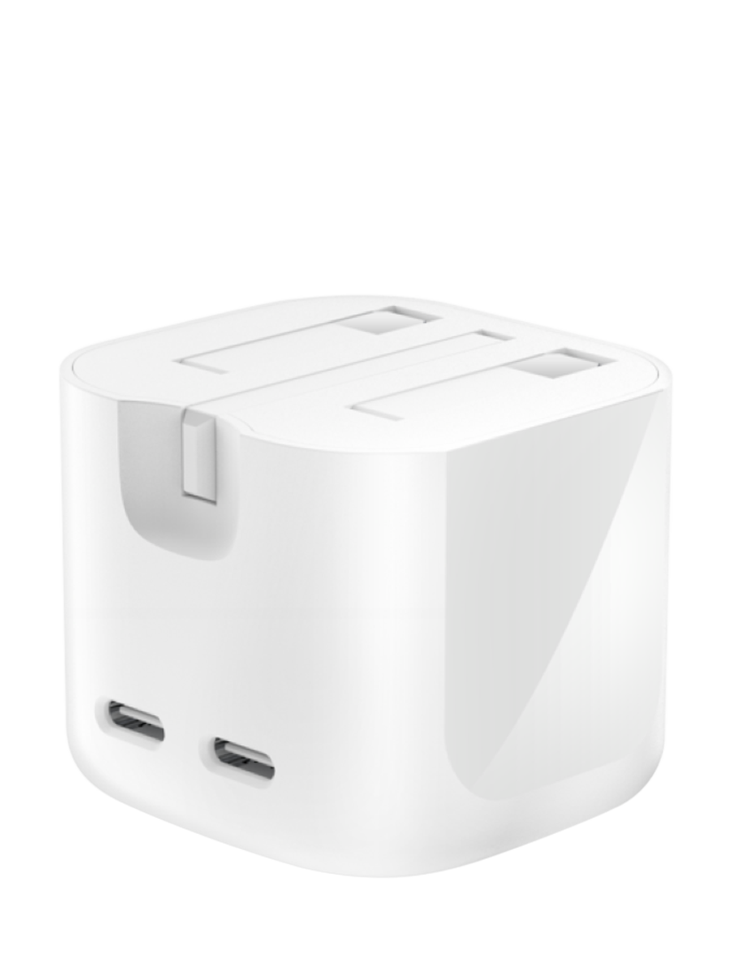 Belkin BoostCharge Pro Dual USB-C Wall Charger, 50W, White
