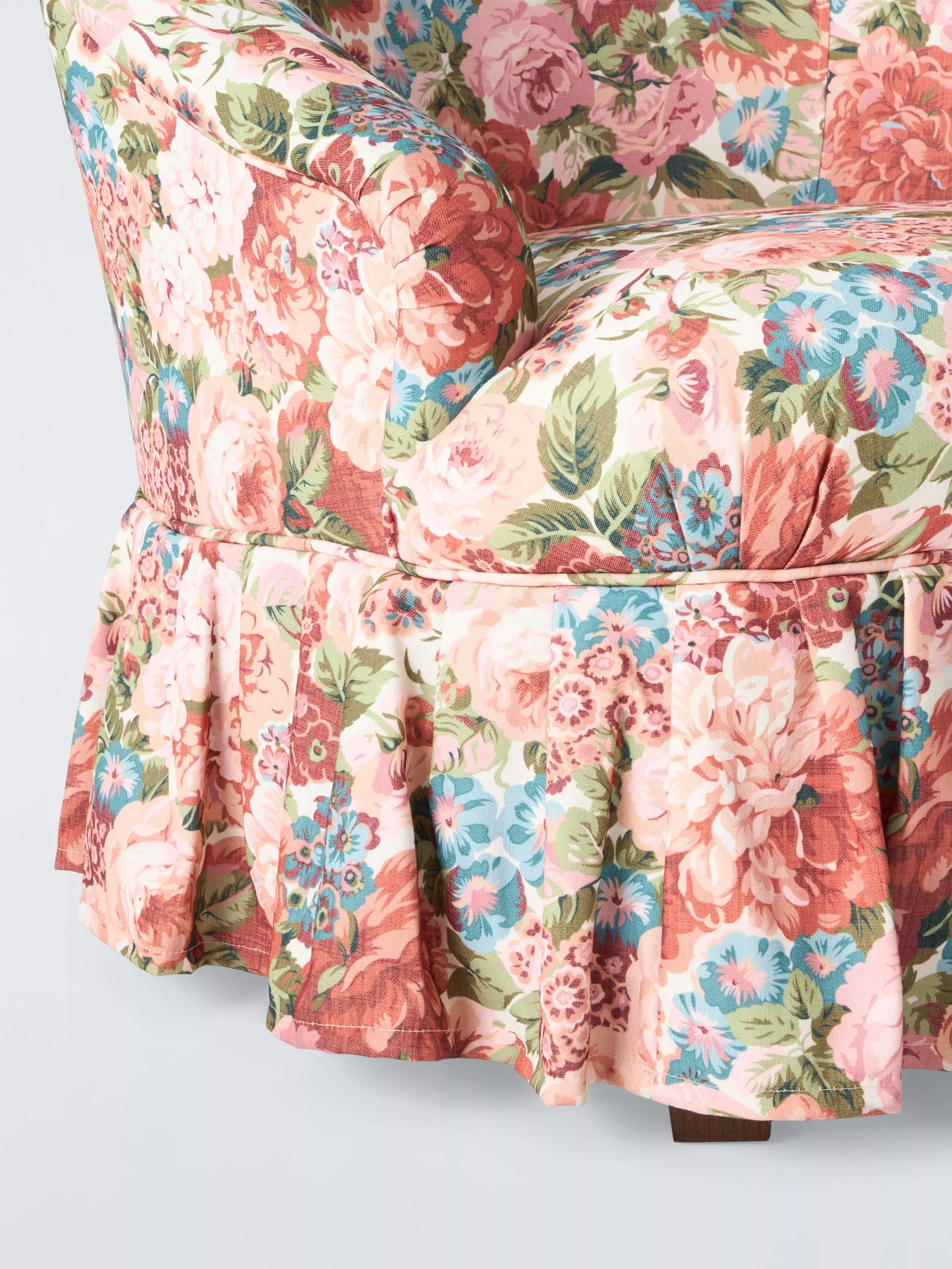 John Lewis x Sanderson Etheridge Accent Chair, Rose & Peony Alum/Peach ...